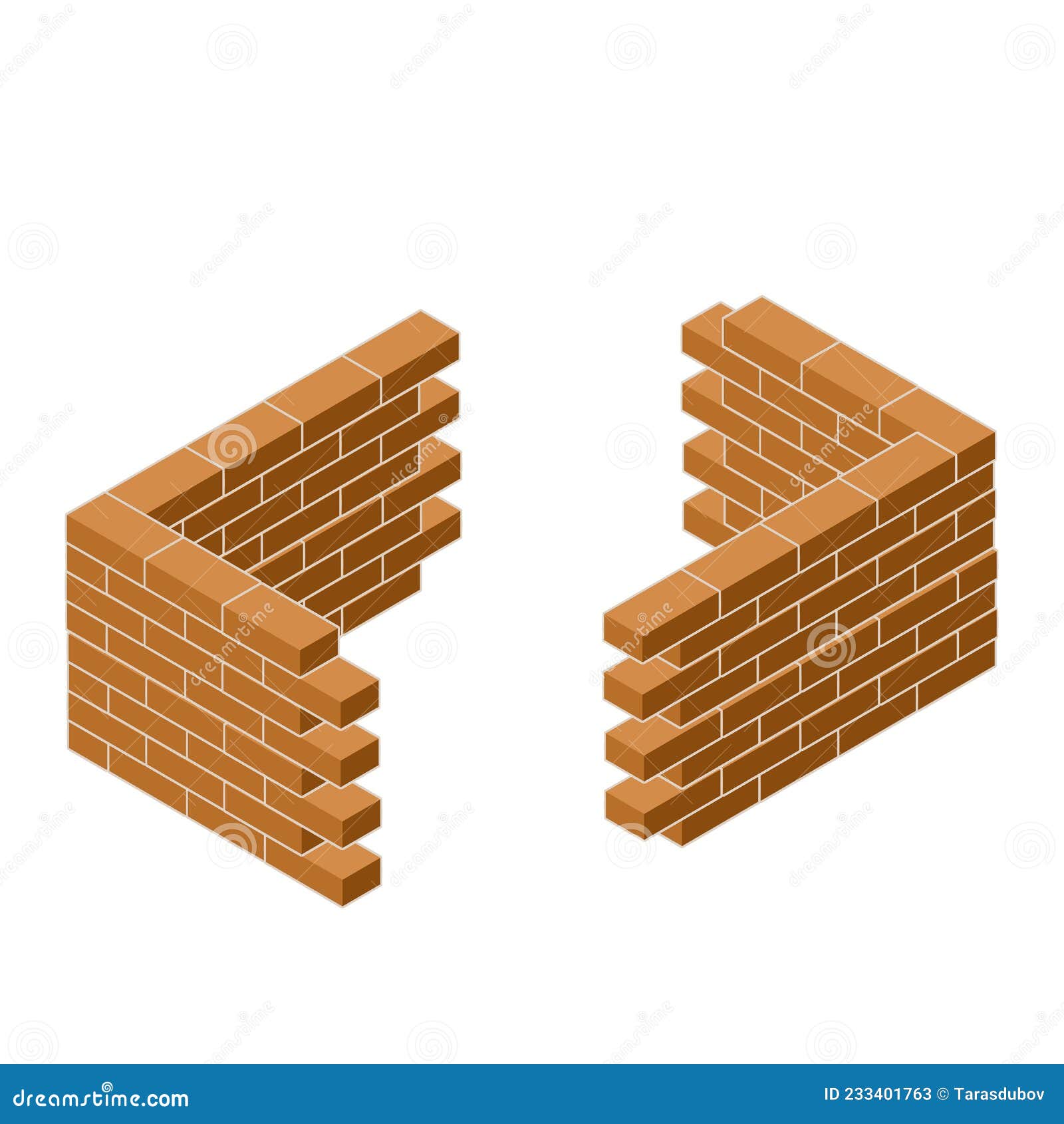 Red Brick Wall of House. Element of Building Construction Stock Vector ...