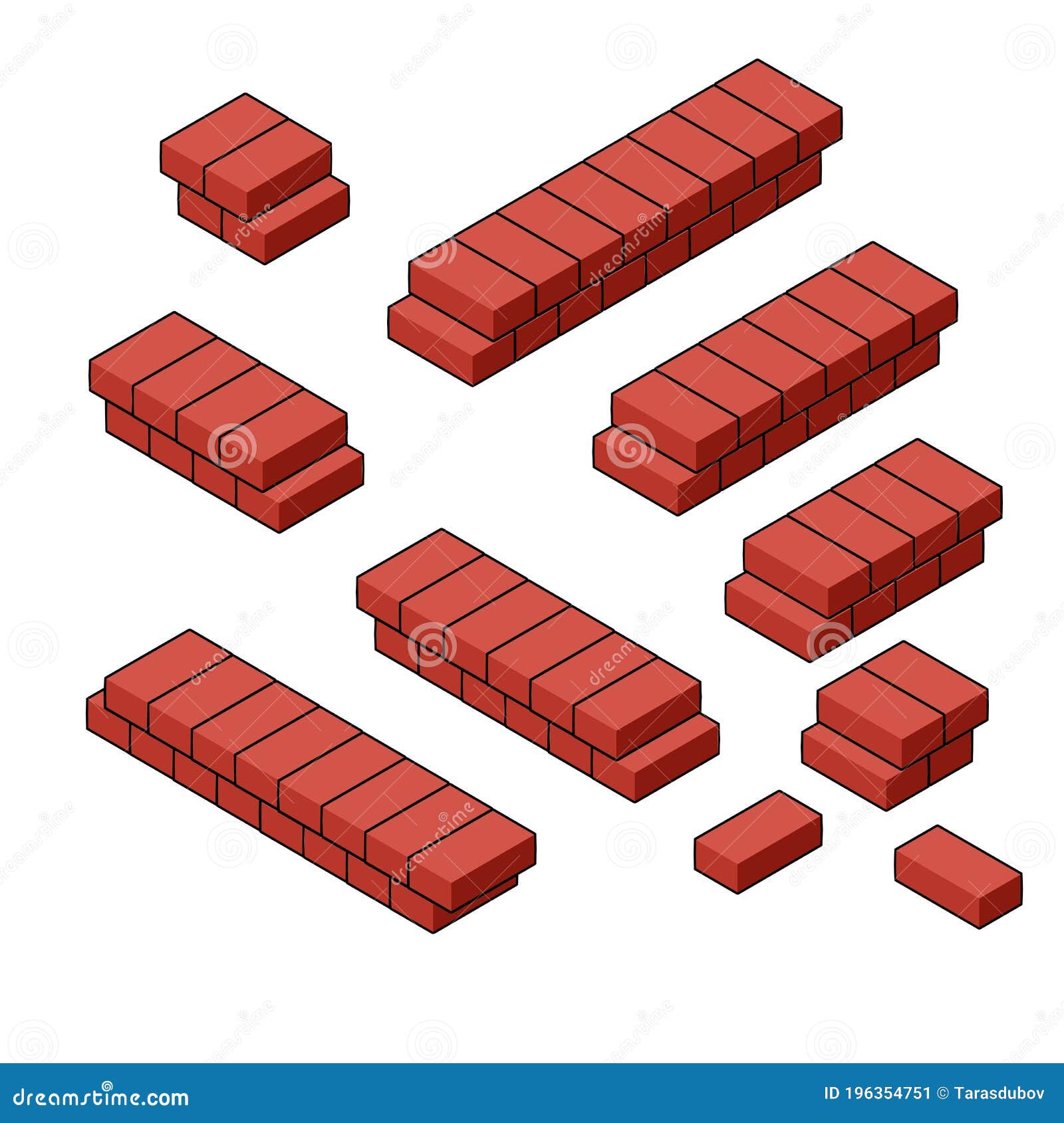 Red Brick Wall of House. Element of Building Construction Stock Vector ...