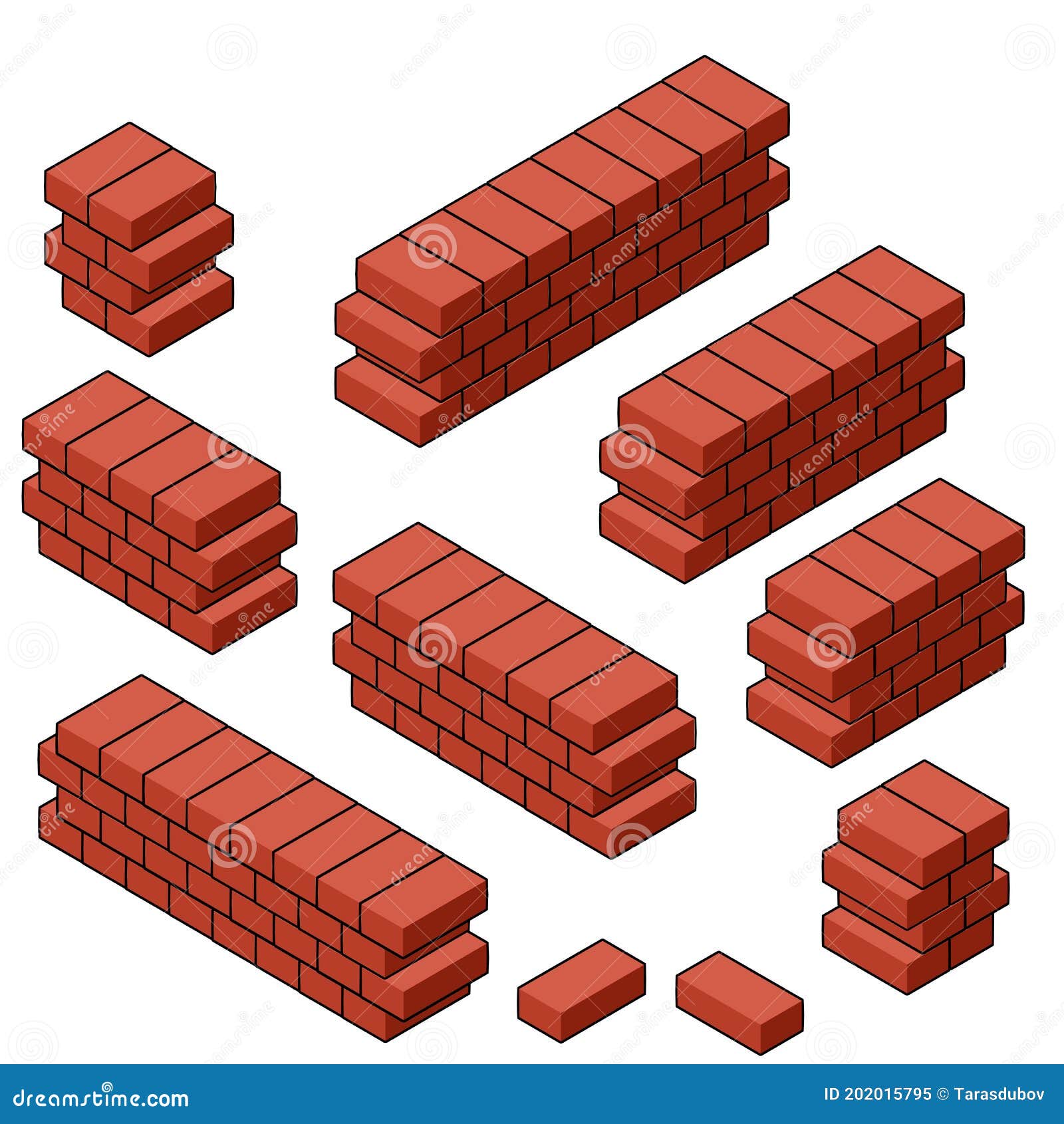 Red Brick Wall of House. Element of Building Construction Stock Vector ...