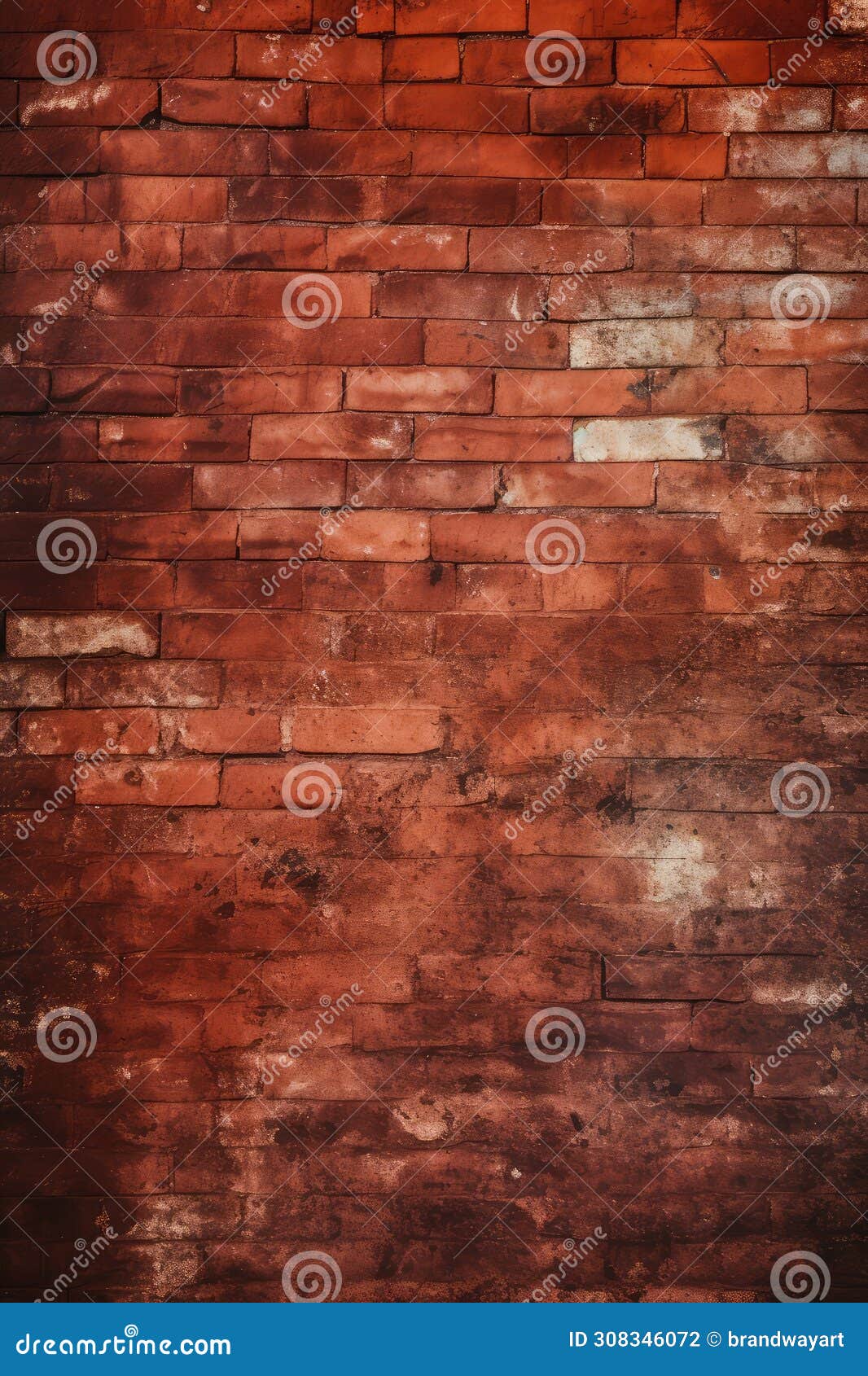 Red Brick Wall Illuminated by Red Light Stock Illustration ...