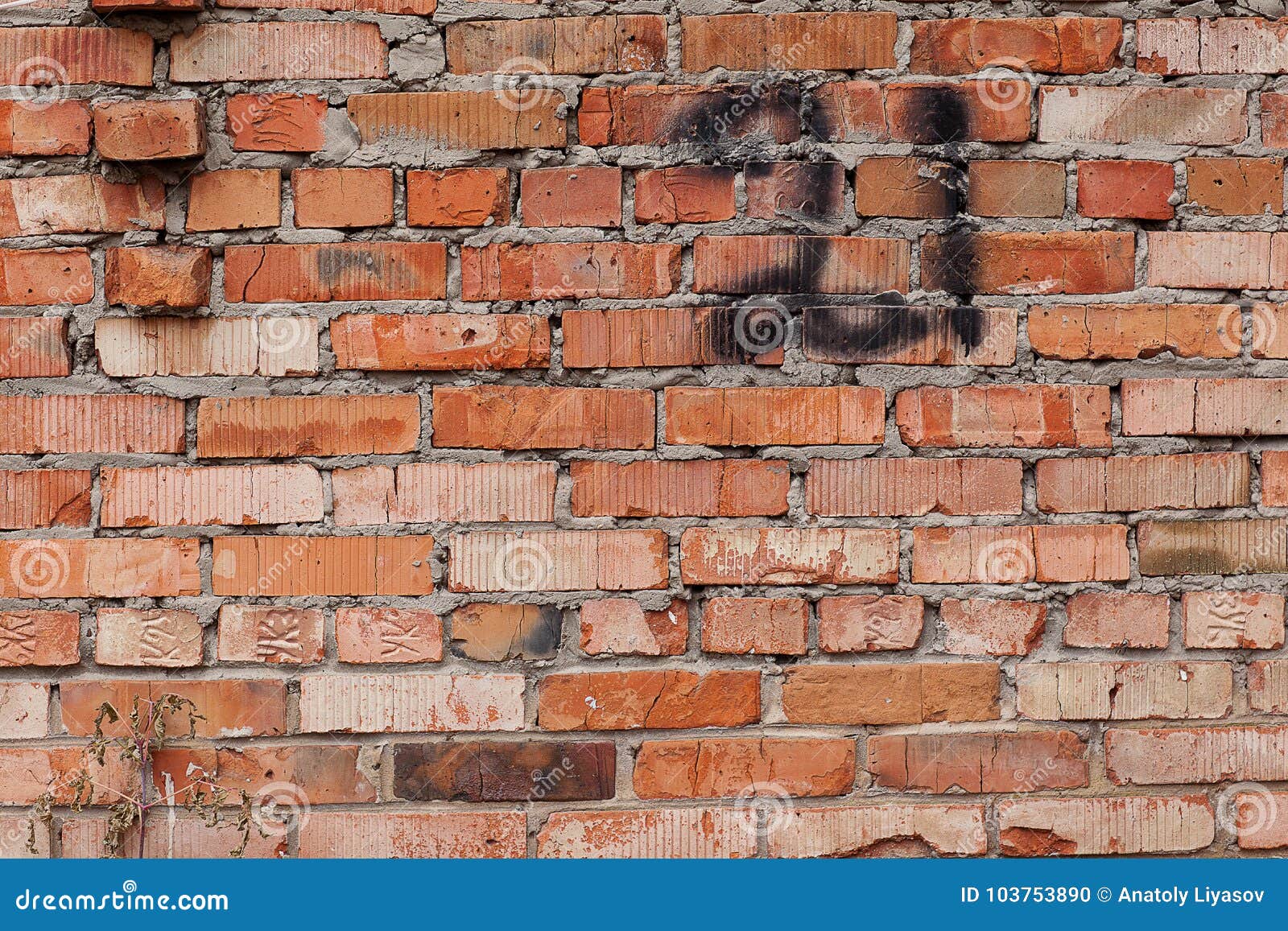 Red Brick Wall with Number 21 Stock Photo - Image of address, dirty ...