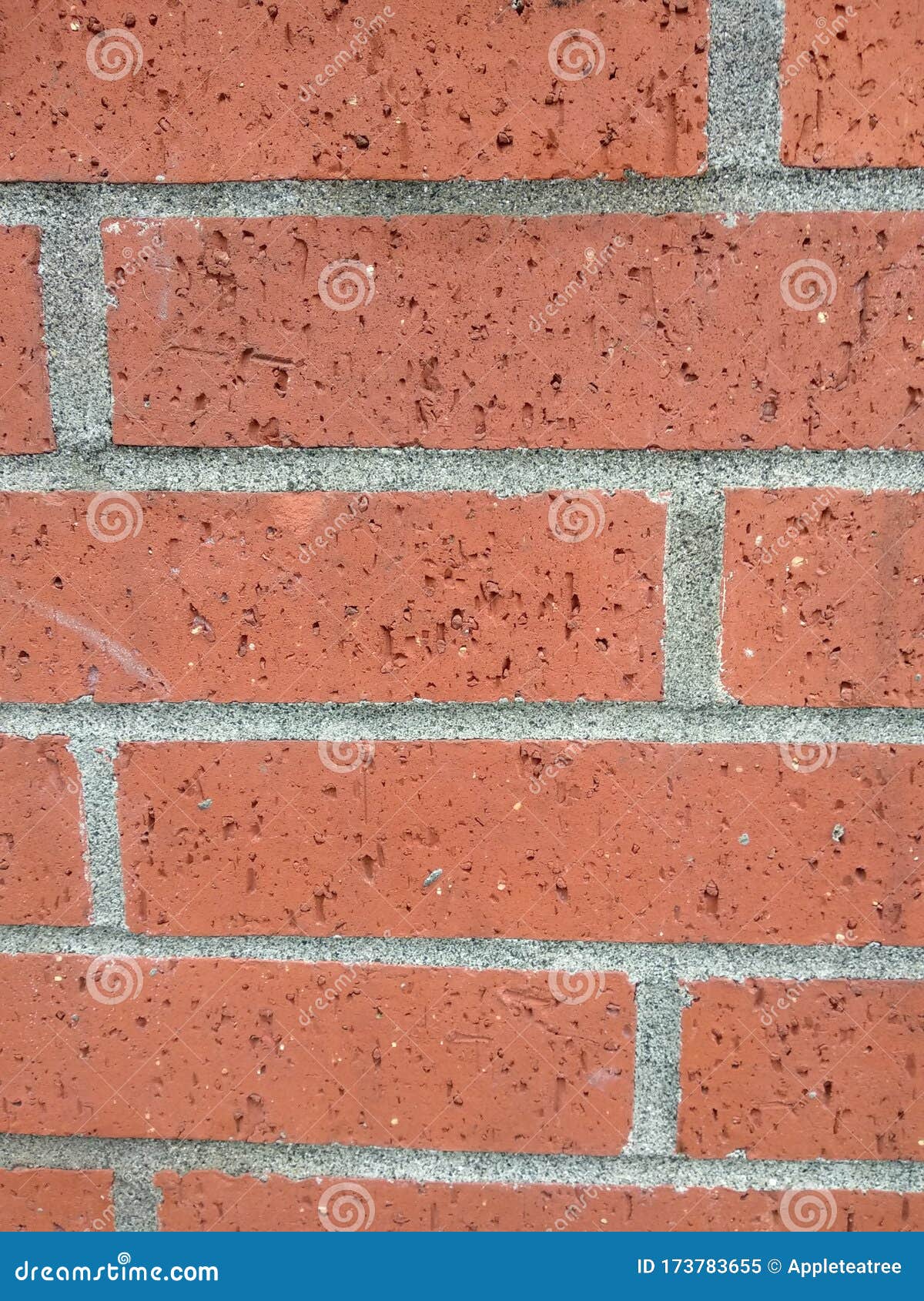 Red Brick Wall Pitted Texture Detail Stock Image - Image of bricks ...