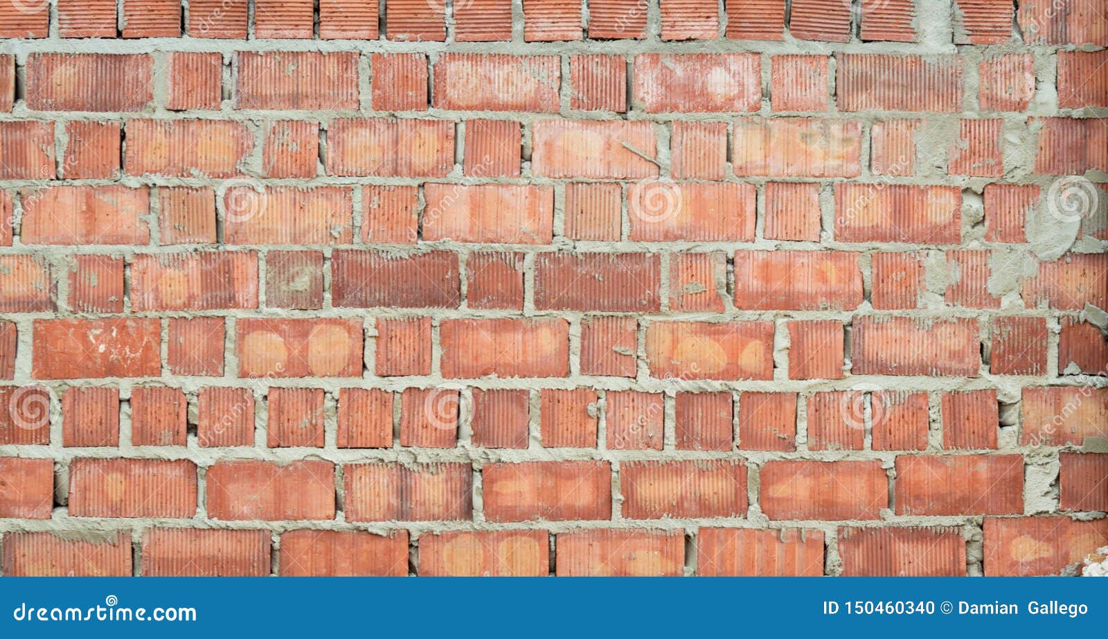 Red Brick Wall Rough in Construction Texture for Background Stock Photo ...