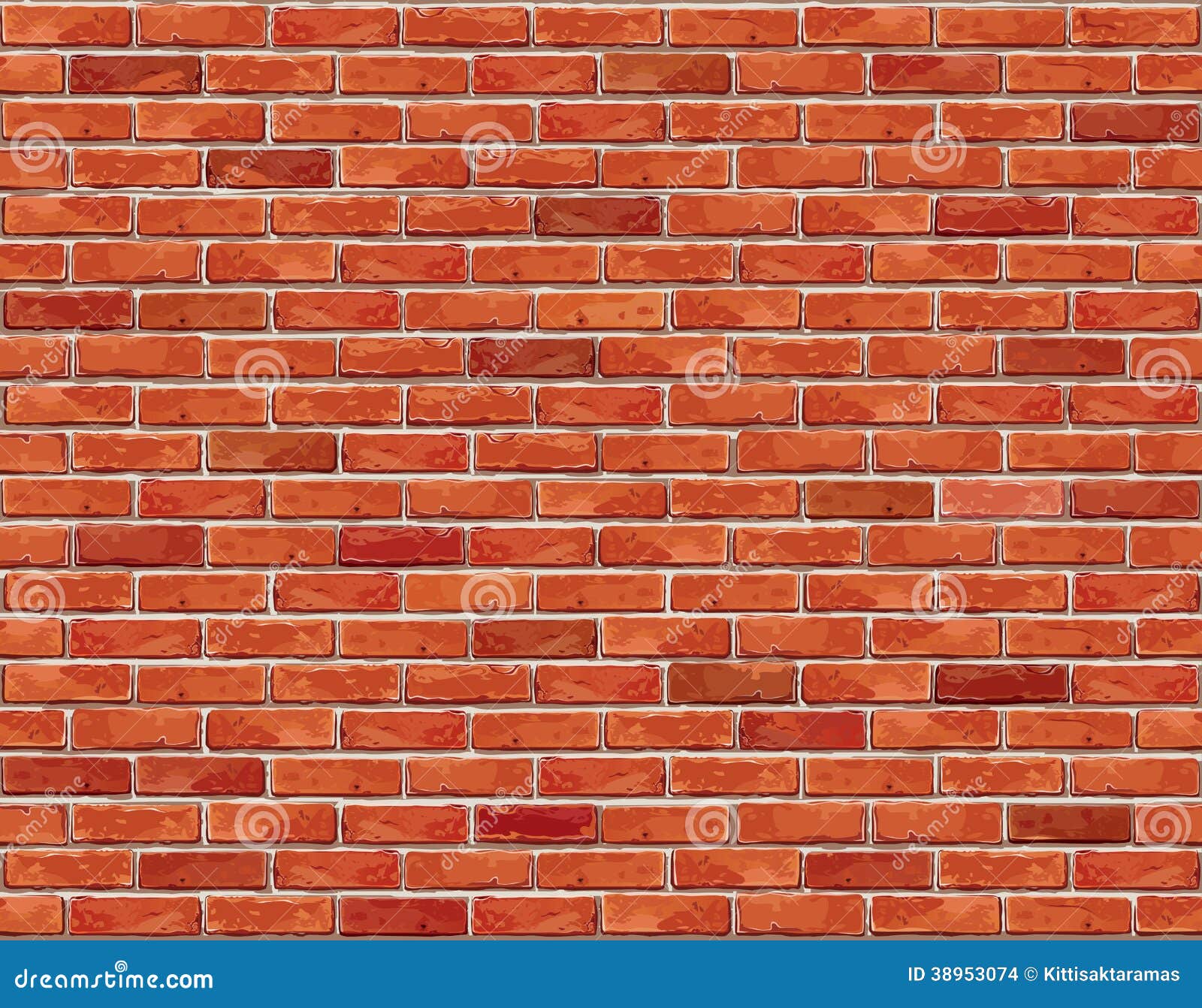 Red Brick Wall Seamless Background - Texture Stock Vector ...