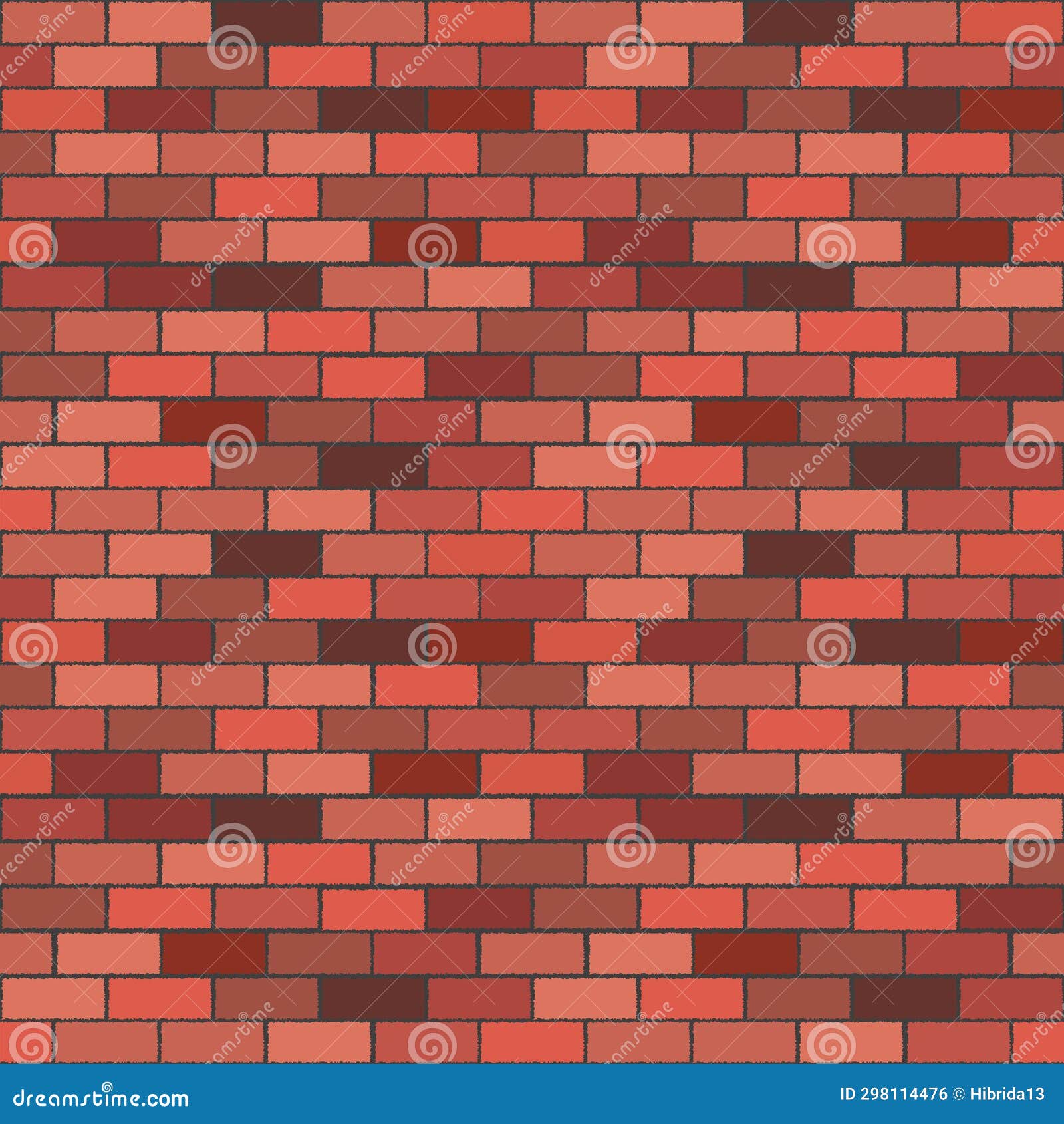 Red brick wall pattern stock illustration. Illustration of cement ...