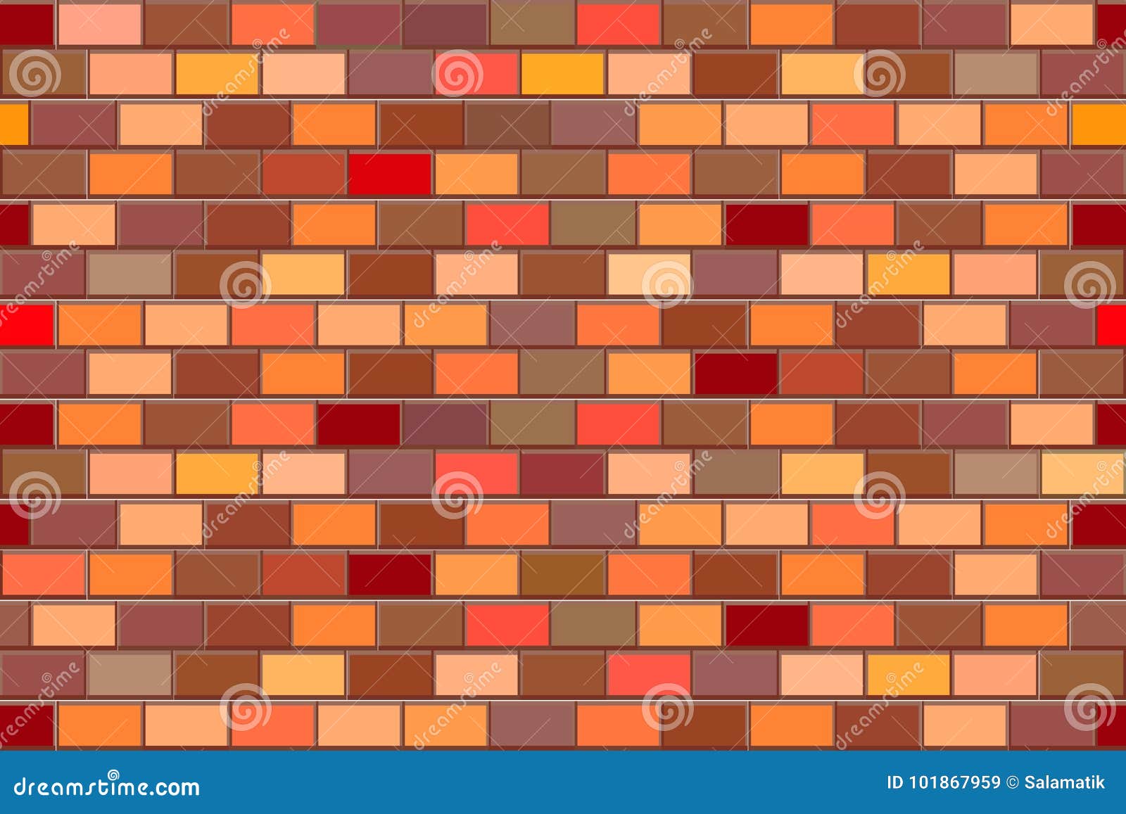 Red Brick Wall, Seamless Pattern Stock Vector - Illustration of cement ...