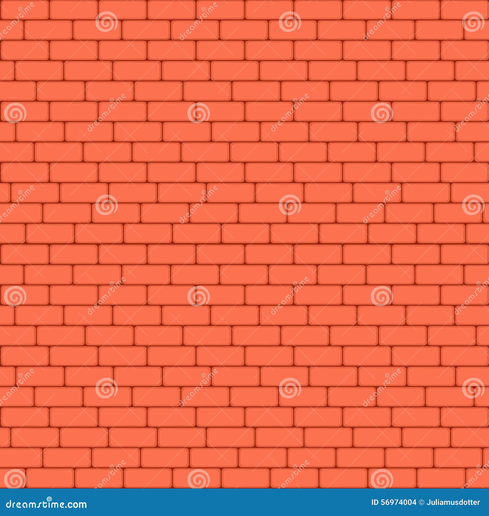 Red Brick Wall Seamless Vector Illustration Background - Texture ...