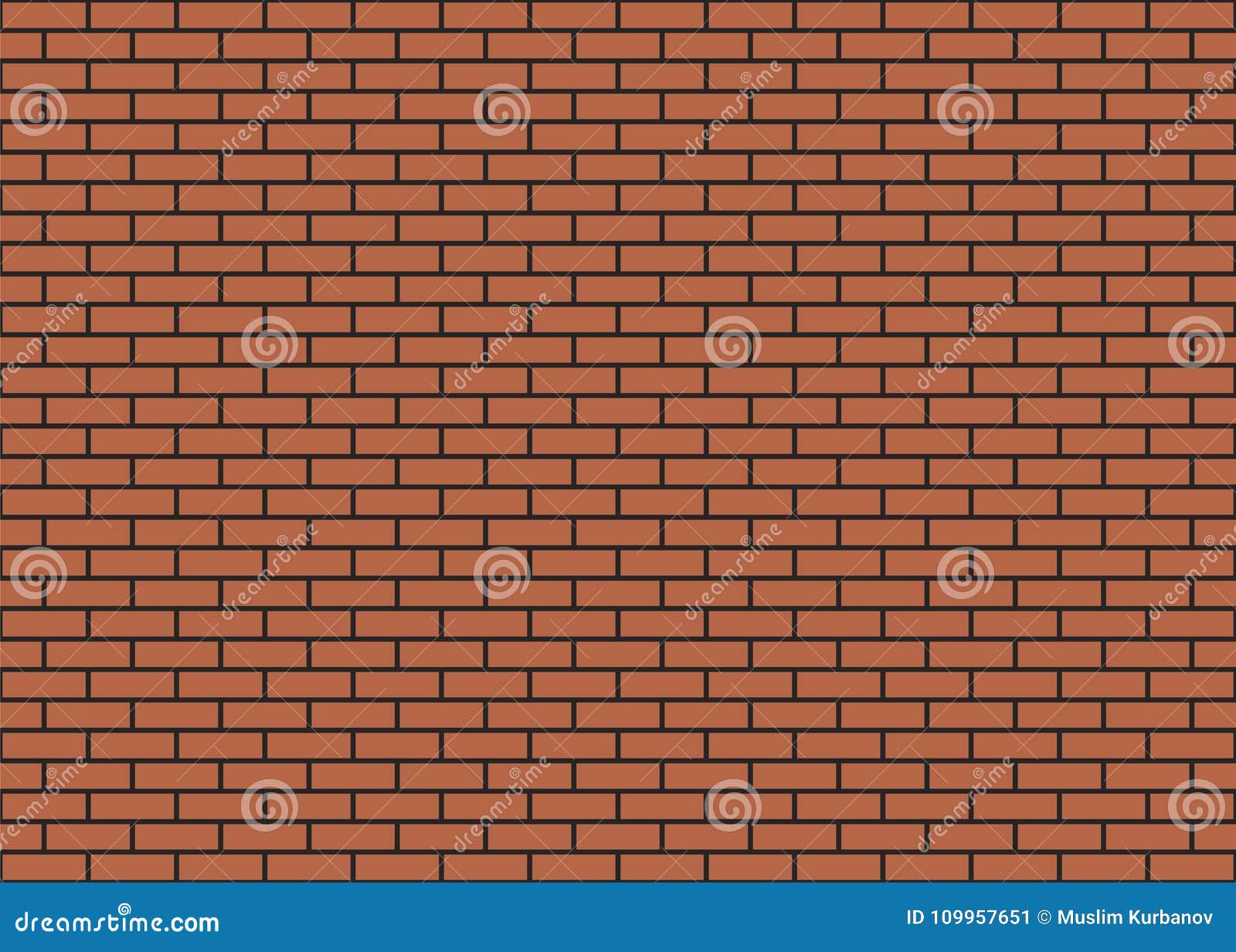 Red Brick Wall Seamless Vector Illustration Background - Texture ...