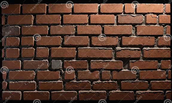 A Red Brick Wall with a Slightly Uneven Pattern in the Afternoon Light ...