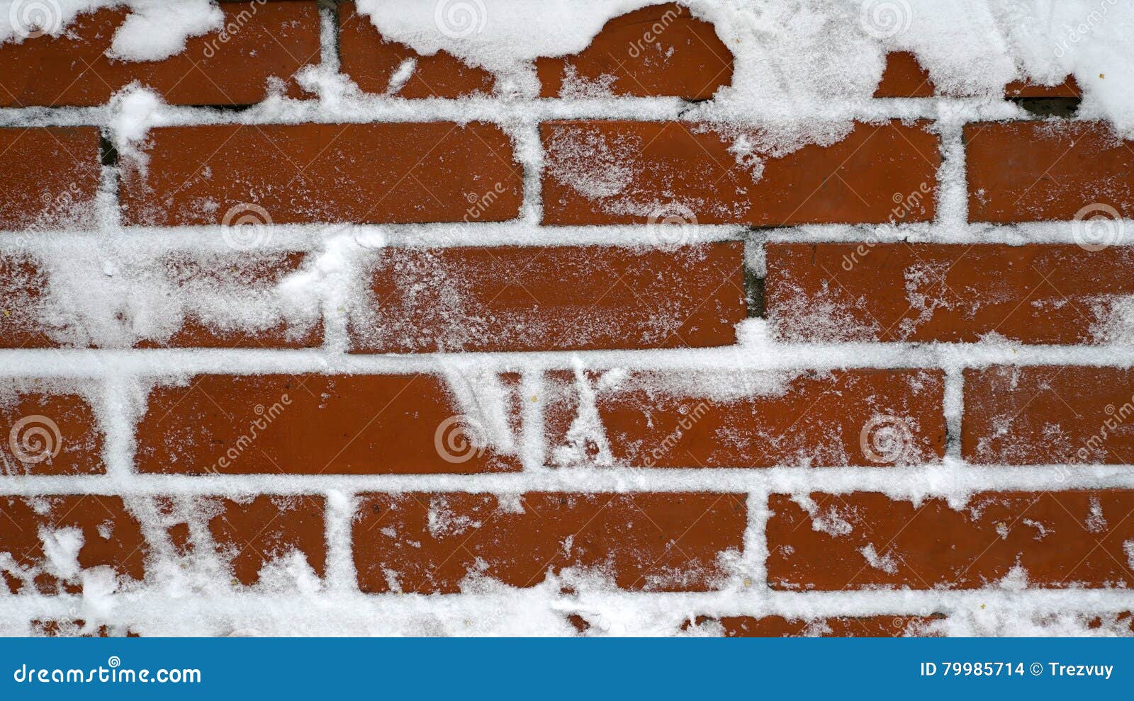 Red Brick Wall With Snow Background Stock Photography | CartoonDealer ...