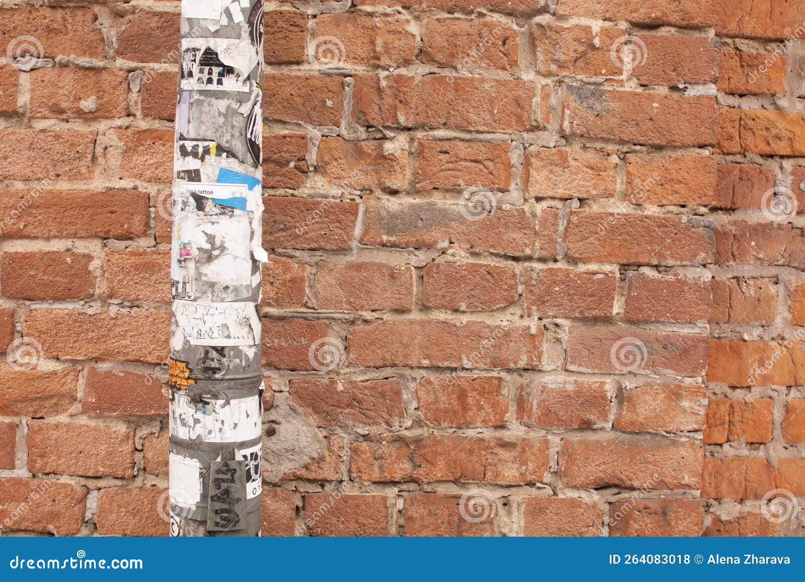 Red Brick Wall Texture Background and the Pillar. Design Ideas Stock ...