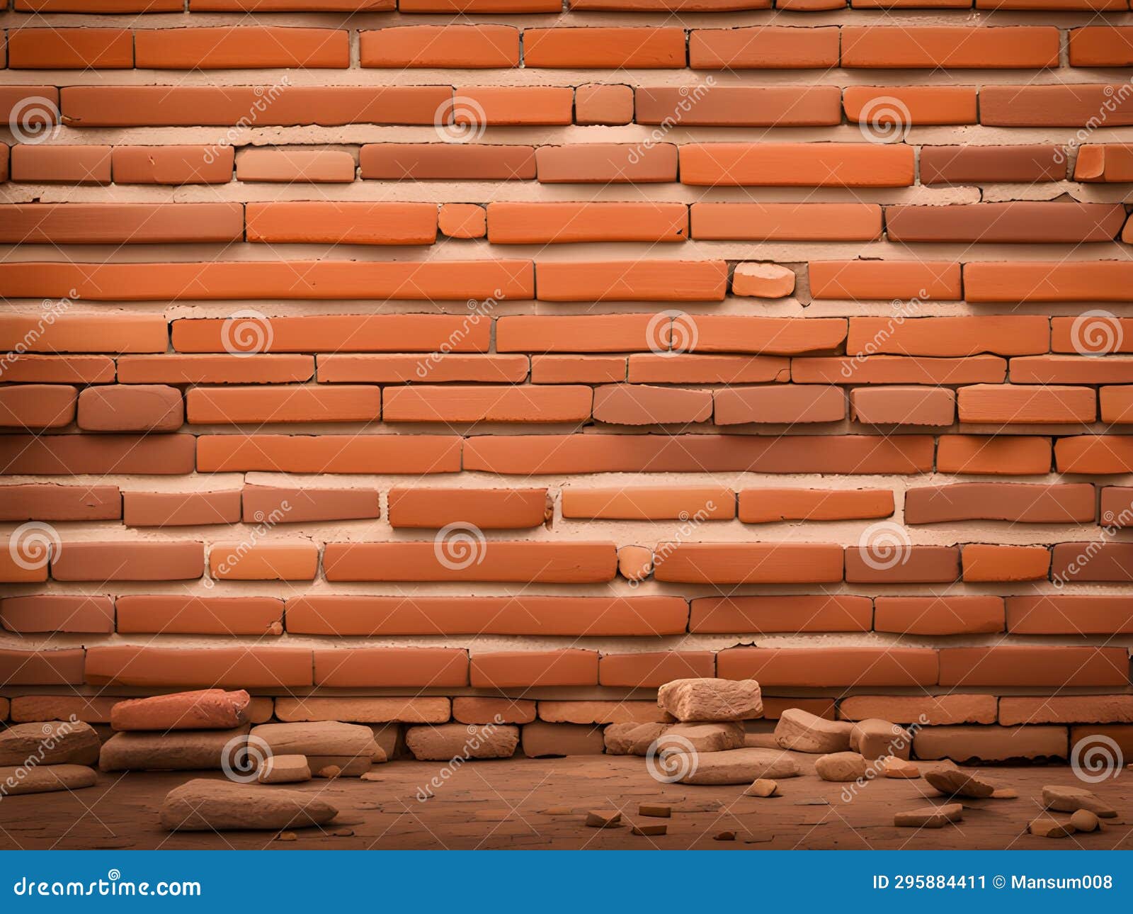 Red Brick Wall Texture with Cracks and Scratches Stock Illustration ...