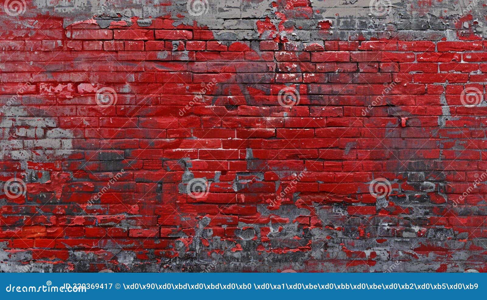 Red Brick Wall Texture. Irregular Grunge Background. Stock Illustration ...