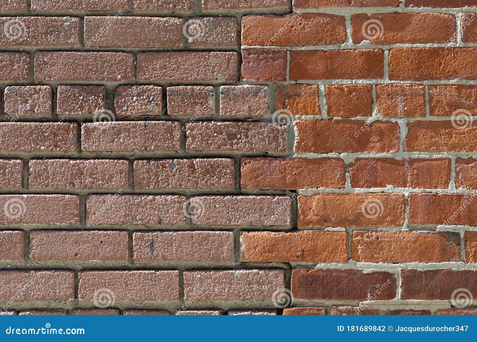Red Brick Wall Texture Old Cracked Pattern Obsolete Masonry Facade ...