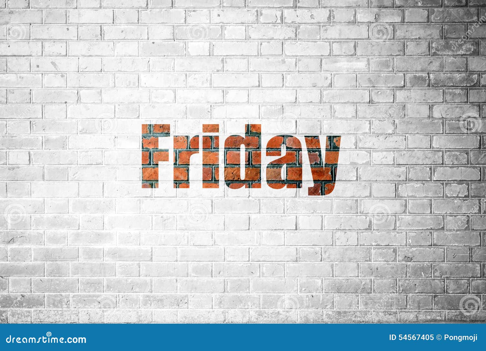 Red Brick Wall Texture with a Word Friday Stock Illustration ...