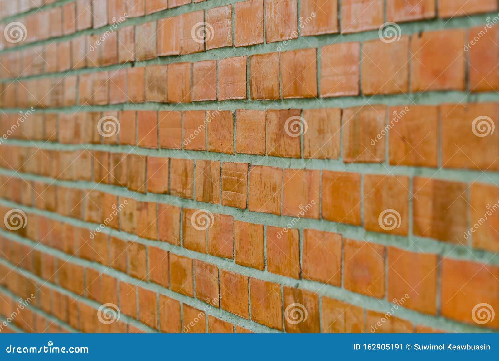 Red Brick Wall Textured Background Image in Side View Stock Image ...