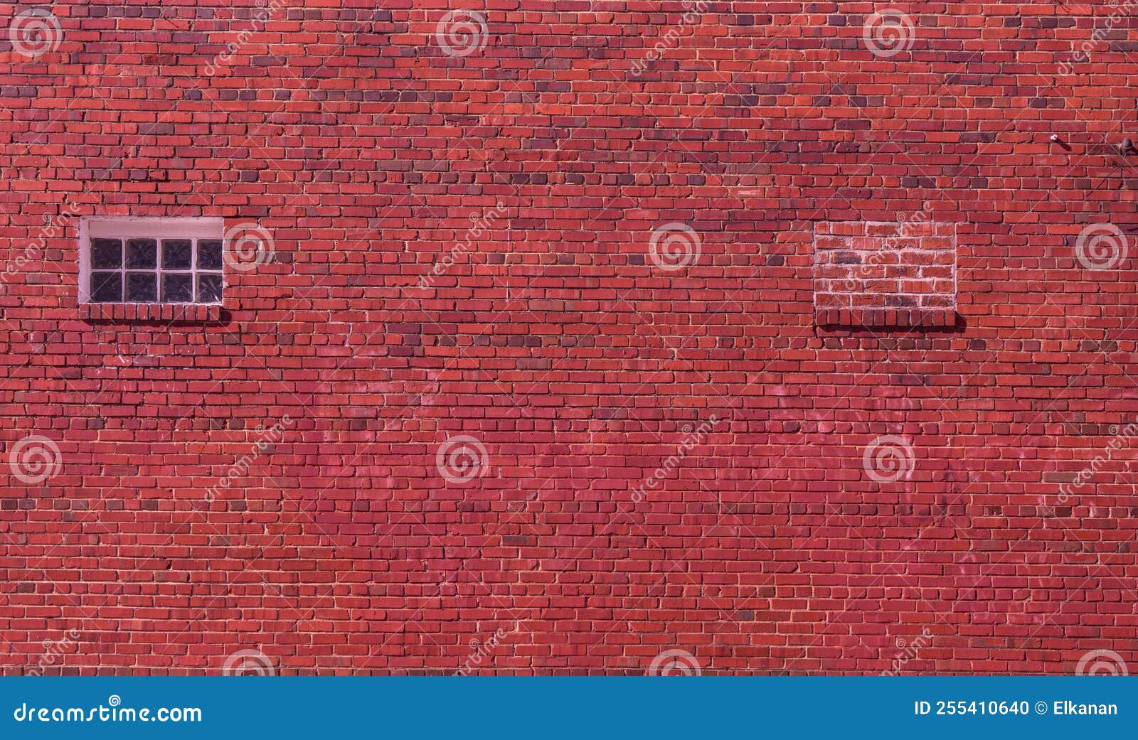 Red Brick Wall with Two Openings Stock Photo - Image of brick, opening ...