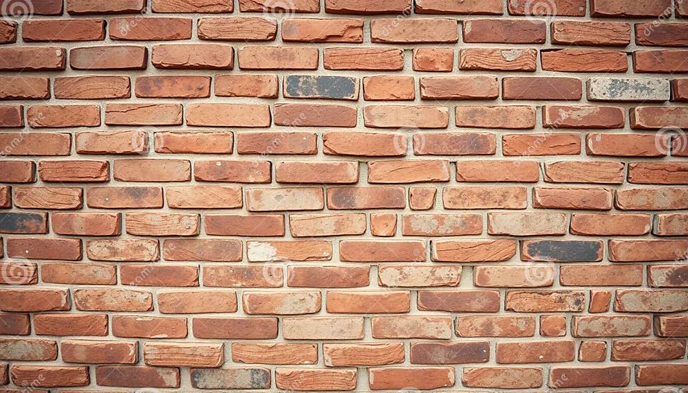 Red Brick Wall with Uniform Pattern, Featuring Rectangular Bricks ...