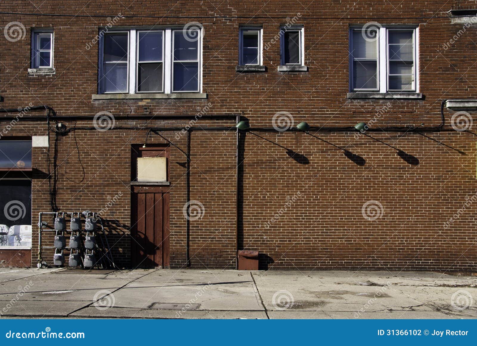 Red Brick Wall stock photo. Image of outdoors, shadows - 31366102