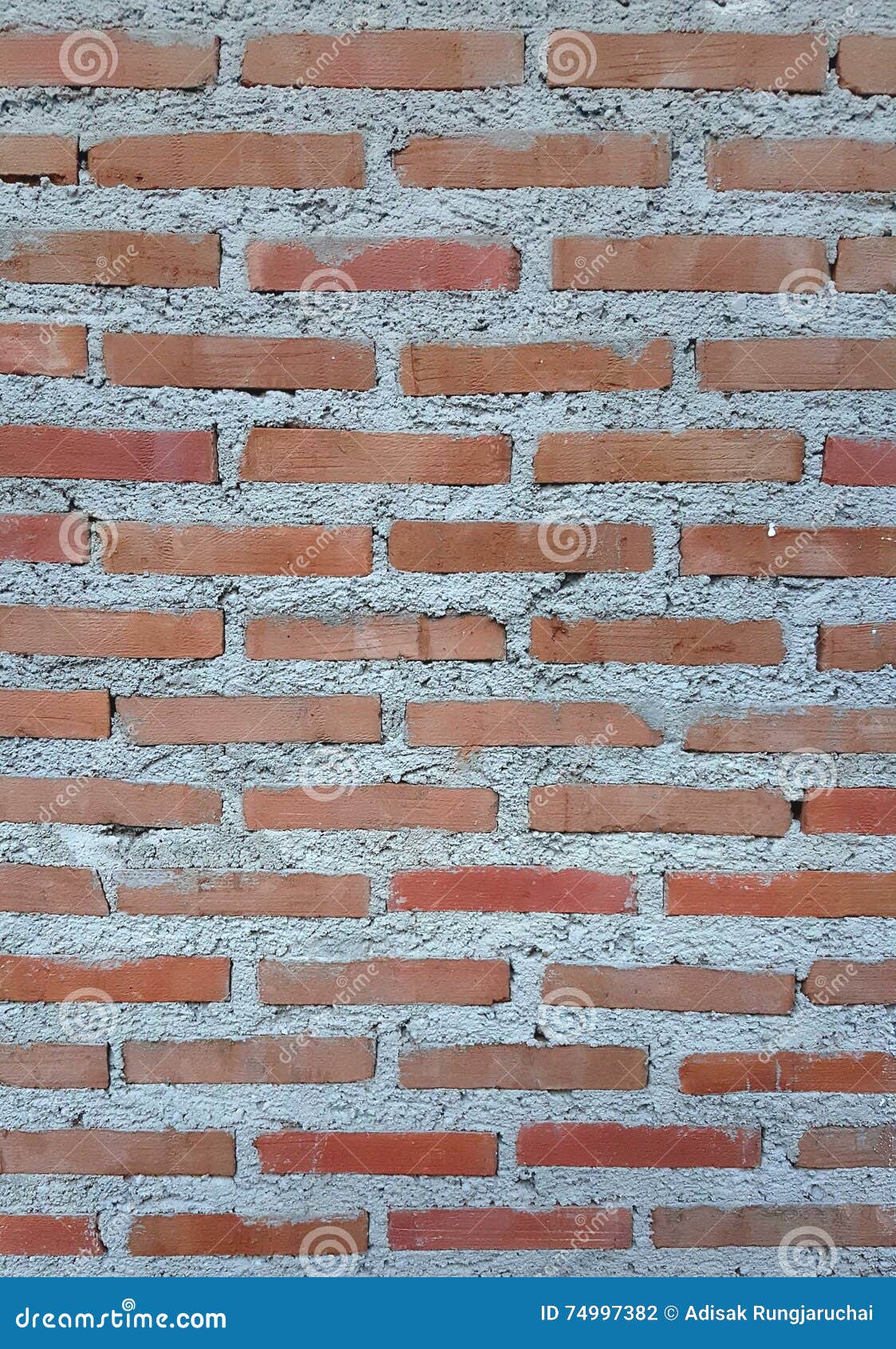 Red Brick Wall with White Washed Areas Stock Photo - Image of city ...