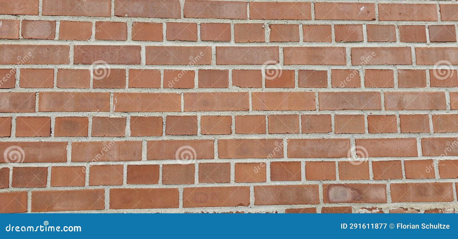 Red Brick Wall, Wide Panorama on Masonry. Stock Image - Image of tile ...