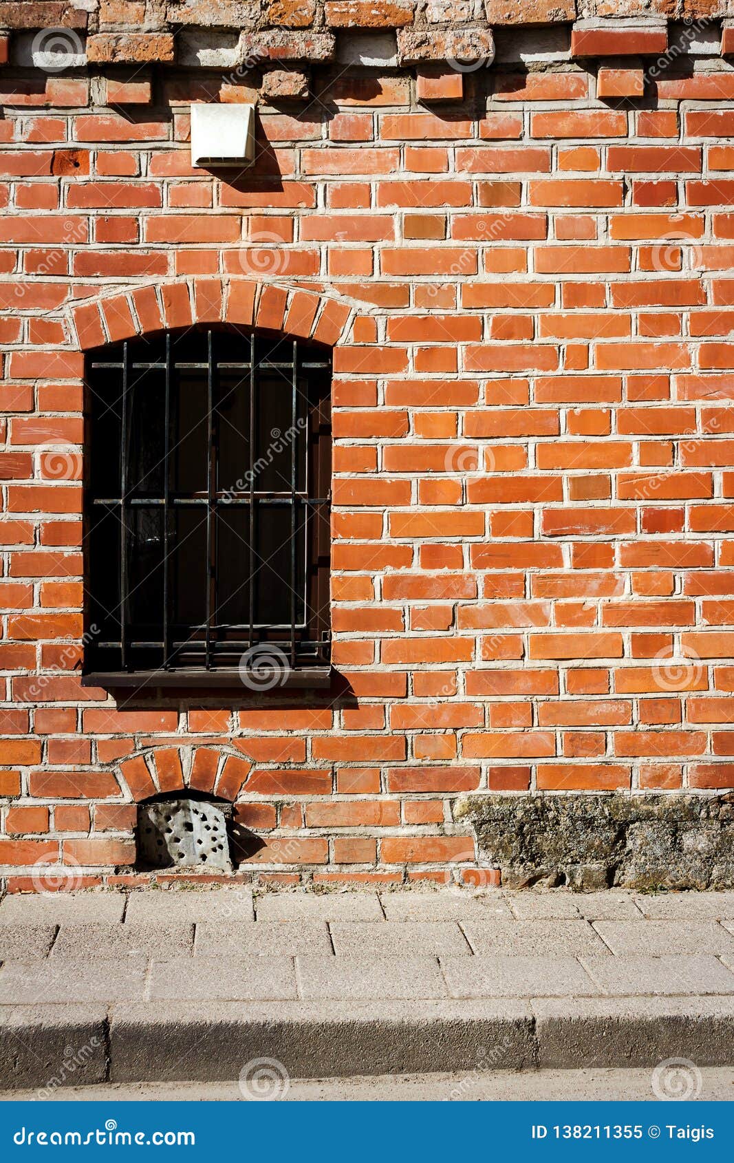 Brick wal and window stock image. Image of concrete - 138211355
