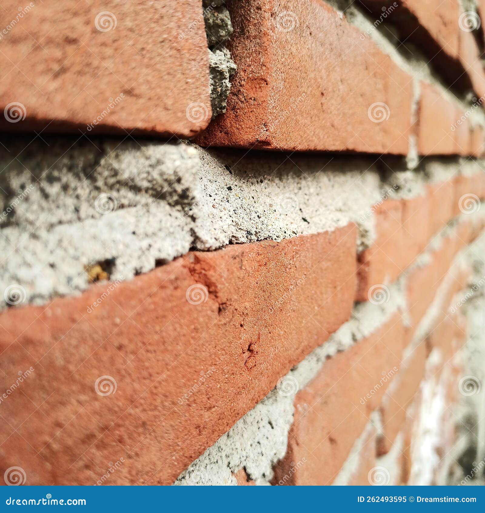 Red Brick of Wall in Zoom Angle Stock Image - Image of asphalt, rock ...