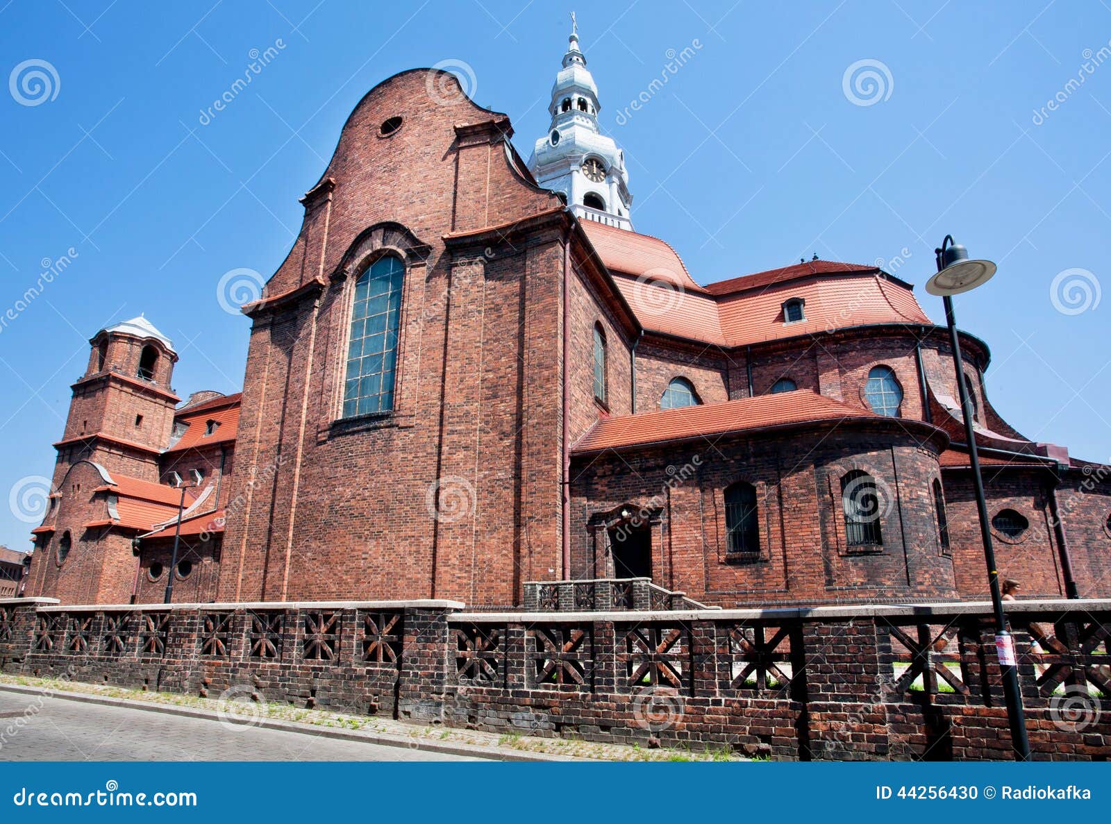 Red Brick Walls of the Catholic Church Stock Photo - Image of build ...
