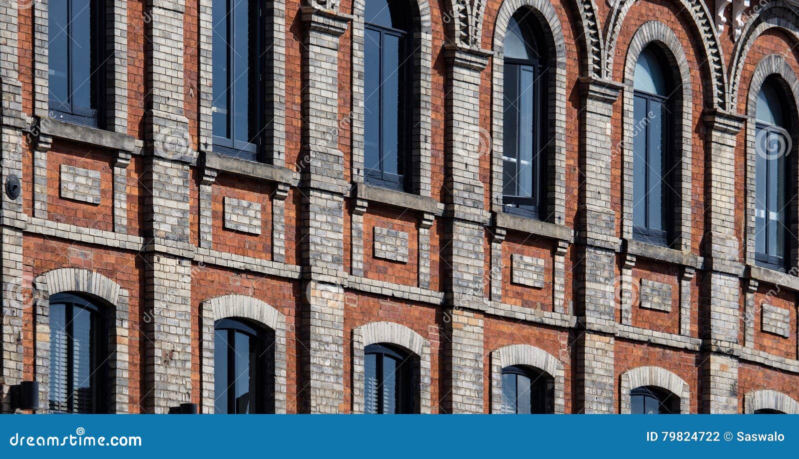 Red Brick Walls and Dark Windows Stock Photo - Image of dark, brick ...