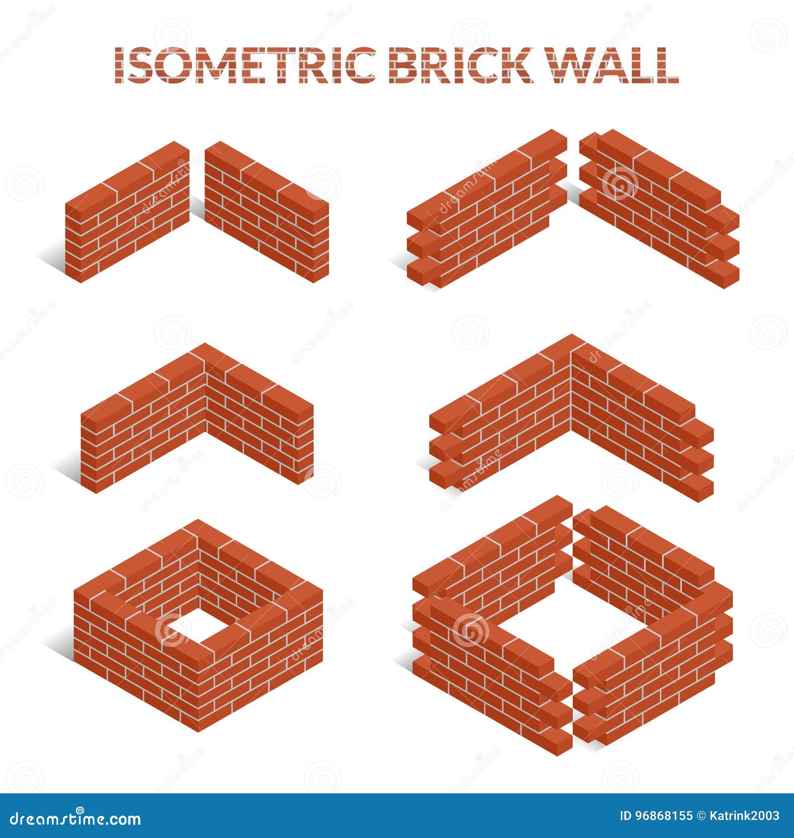 Red brick walls stock vector. Illustration of corner - 96868155