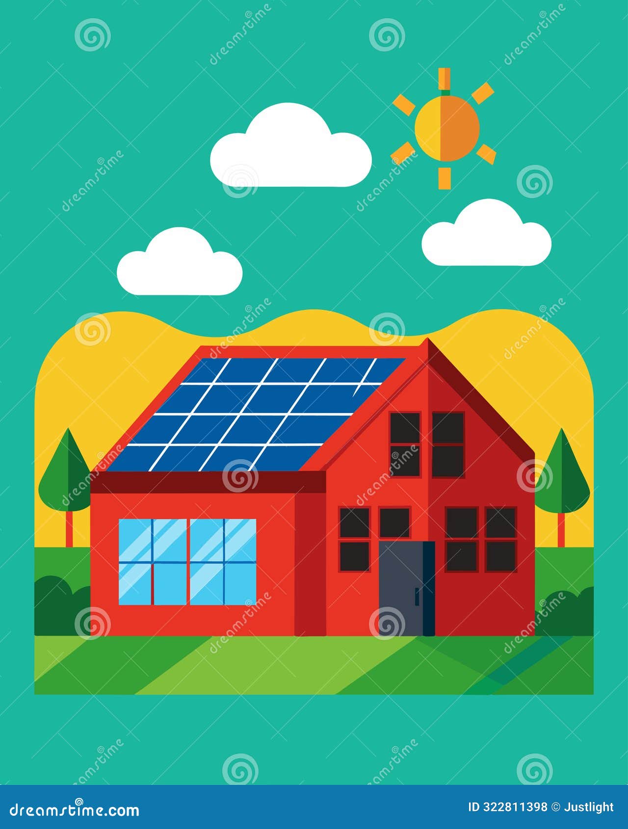 A Solar Panelcovered Shade Structure Providing Shelter For Animals To ...