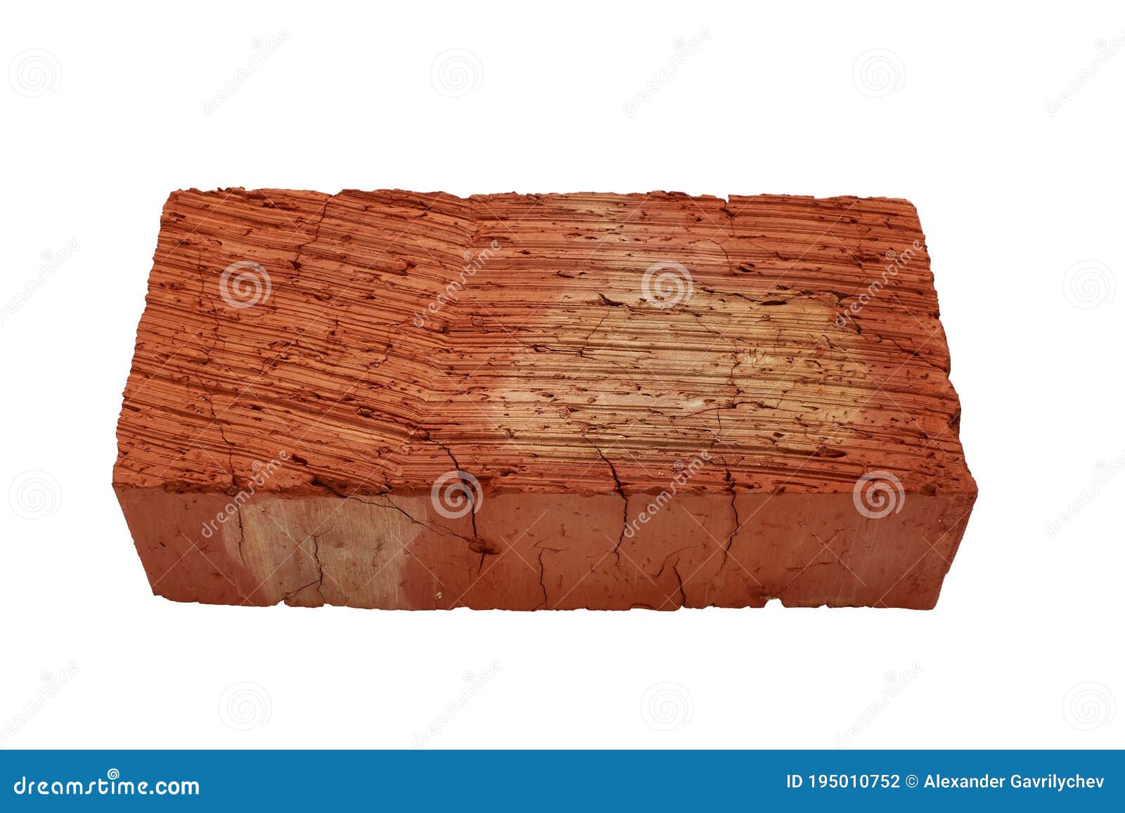 Red Brick on White Isolated Background Stock Photo - Image of building ...