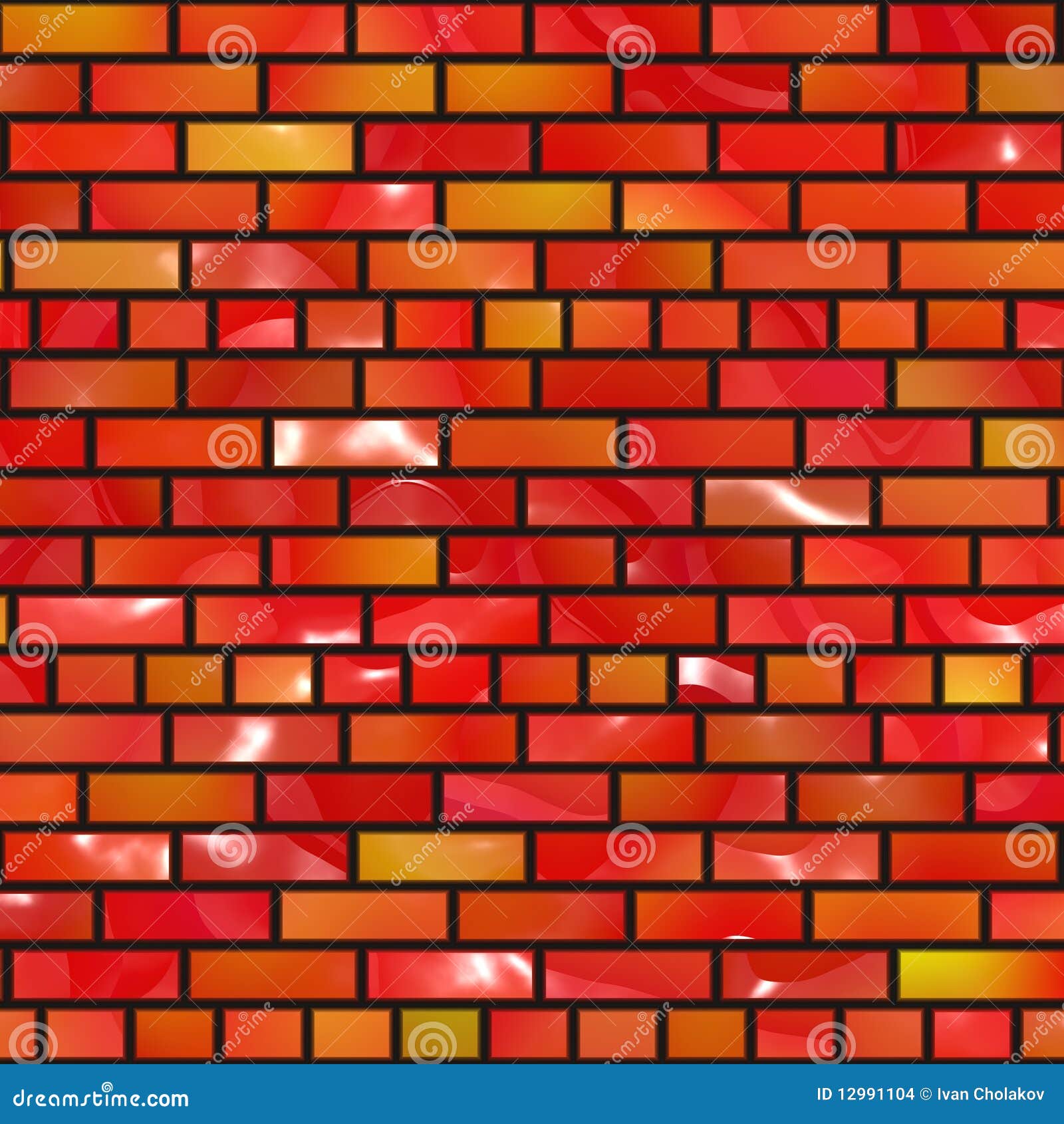 Red bricks stock illustration. Illustration of shine - 12991104