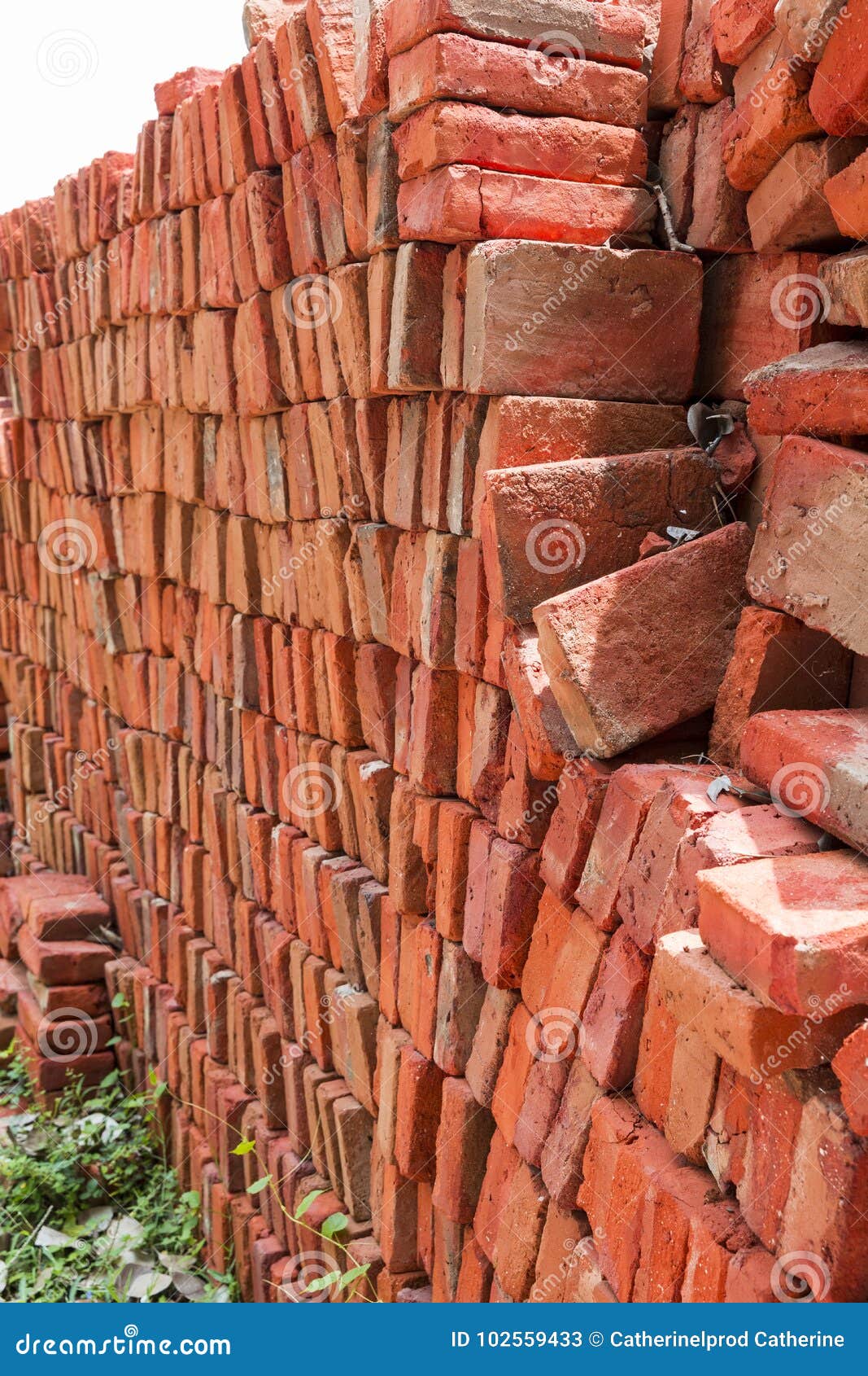 The Red Bricks Building Construction House Stock Image - Image of ...