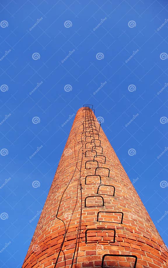 Red bricks chimney stock image. Image of brick, texture - 21343589