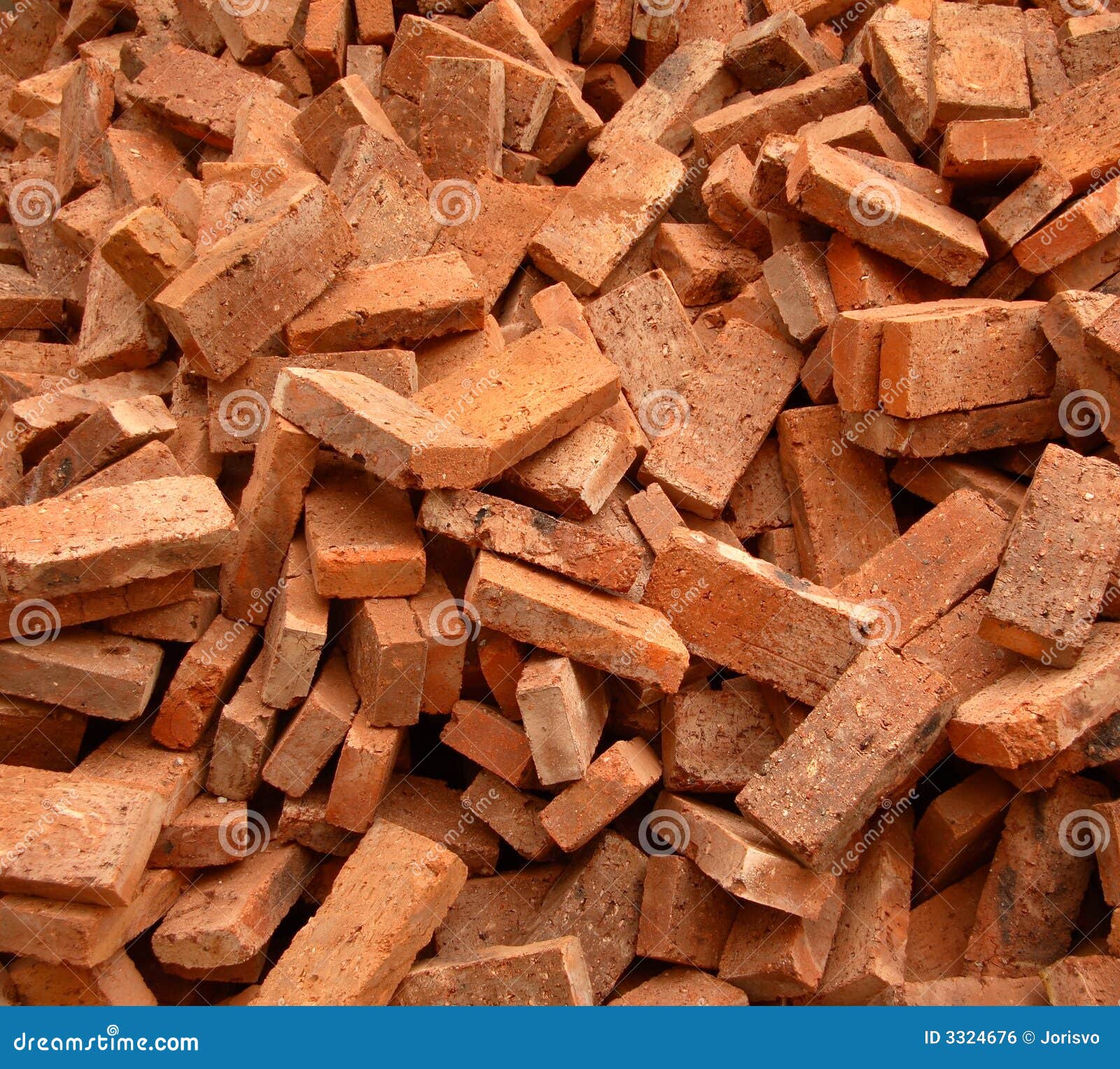 Red bricks disorder stock photo. Image of disorder, material - 3324676