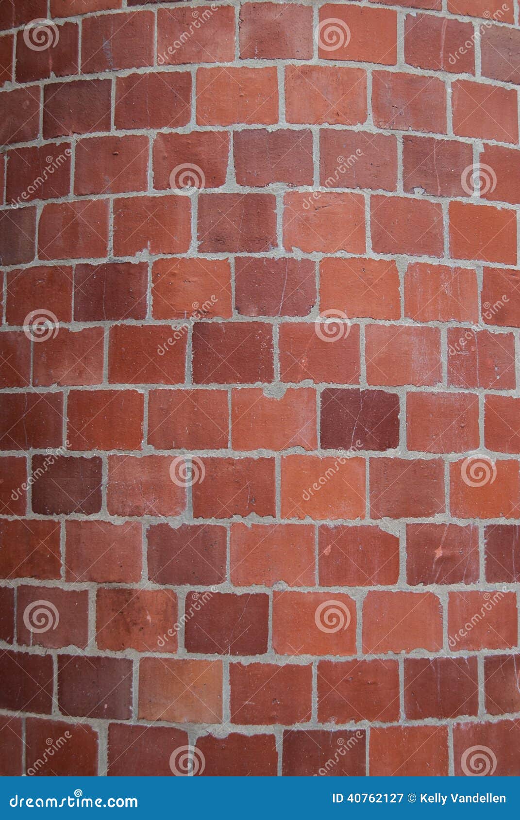 Red Bricks Form a Curved Smoke Stack Stock Image - Image of clay ...