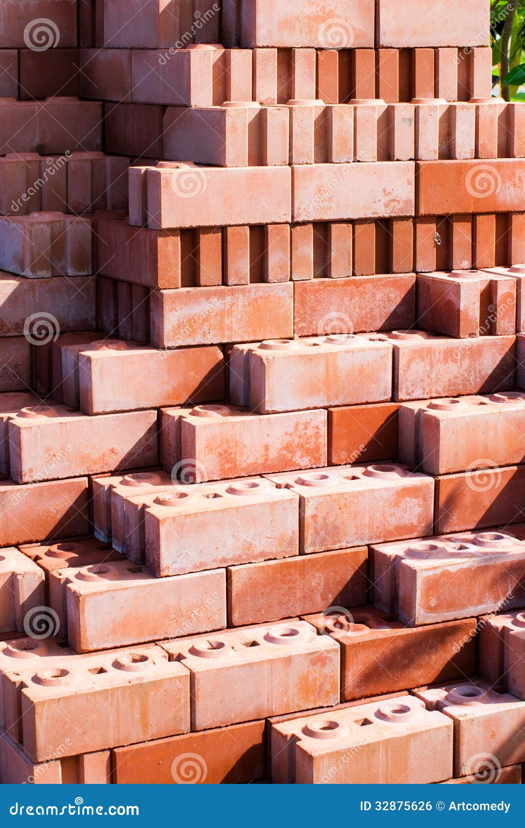 Red bricks stock photo. Image of abstract, construction - 32875626