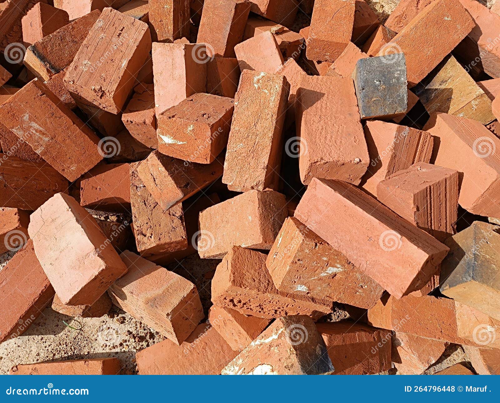 The Red bricks stock photo. Image of brick, material - 264796448