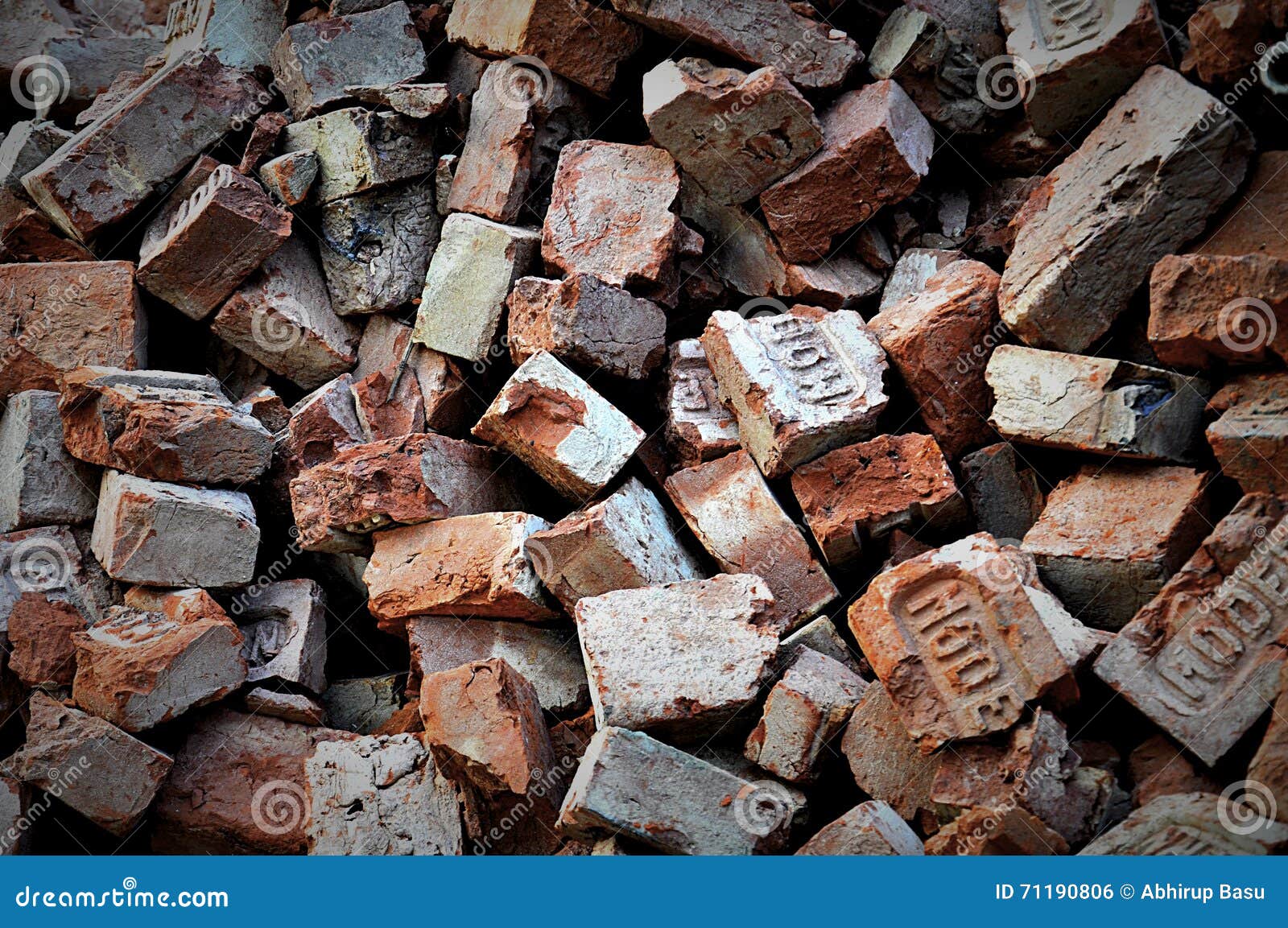 Red Bricks stock photo. Image of broken, site, wallpaper - 71190806