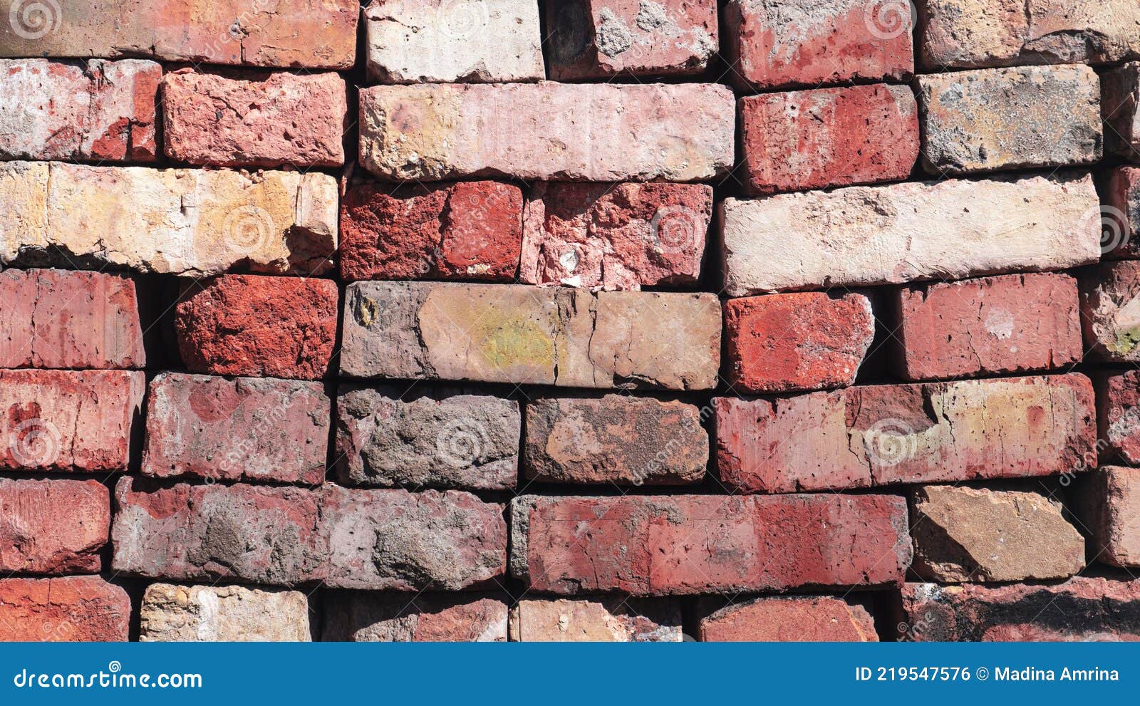 Red Bricks. a Stack of Bricks Stock Photo - Image of weathered ...
