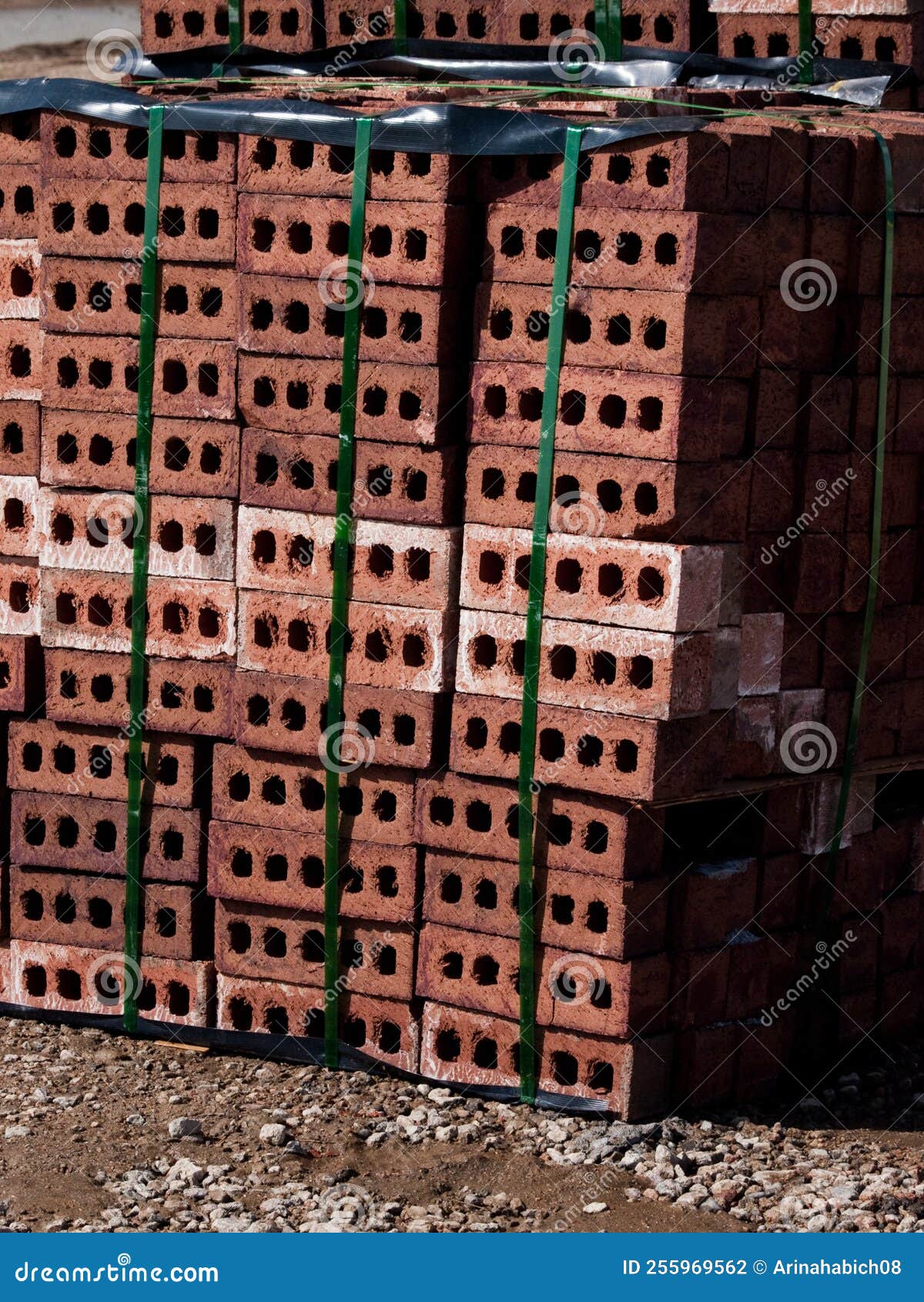 Red bricks stock photo. Image of construction, industry - 255969562