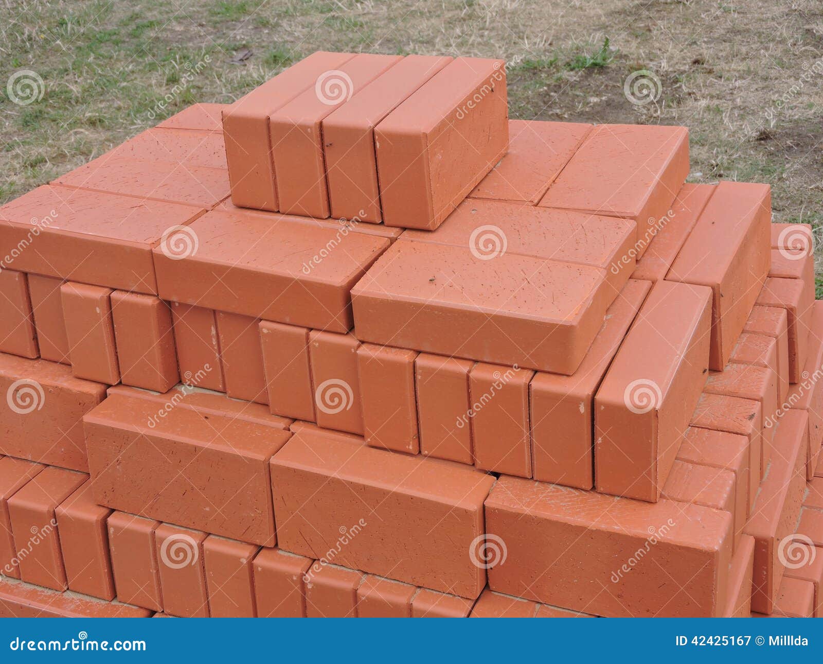 Red bricks stock image. Image of line, material, view - 42425167
