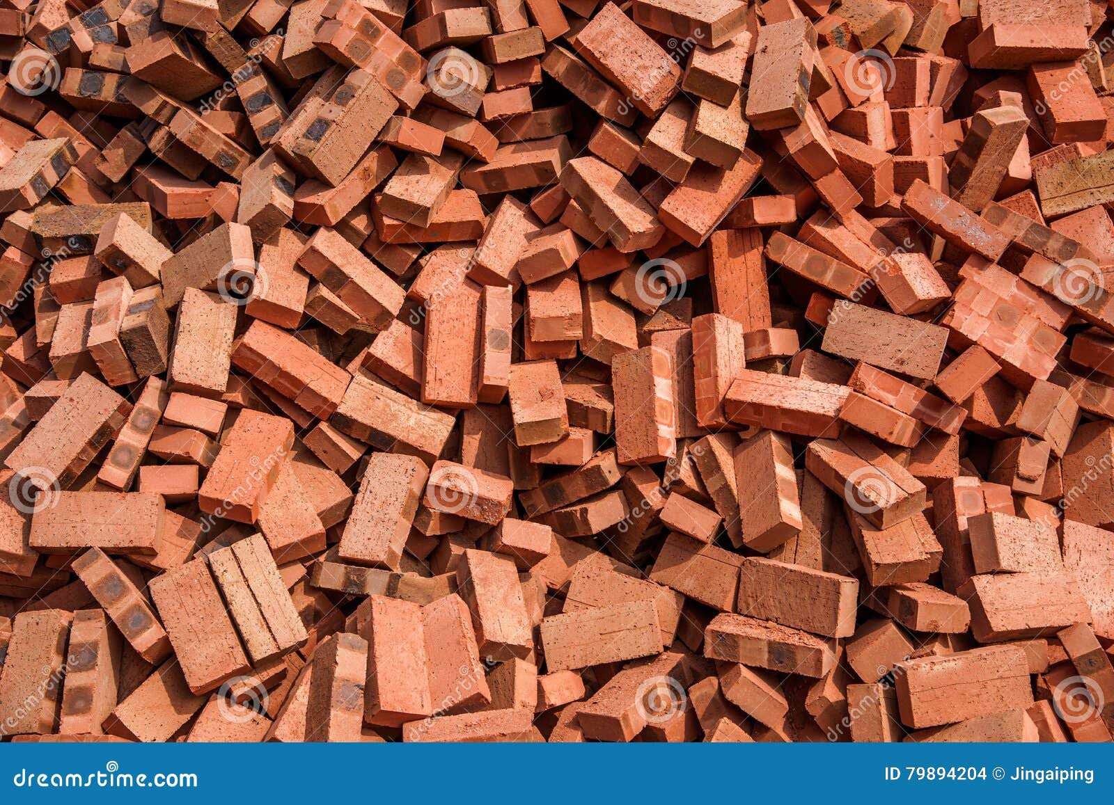 Red Bricks Stacked on Construction Sites Stock Photo - Image of ...