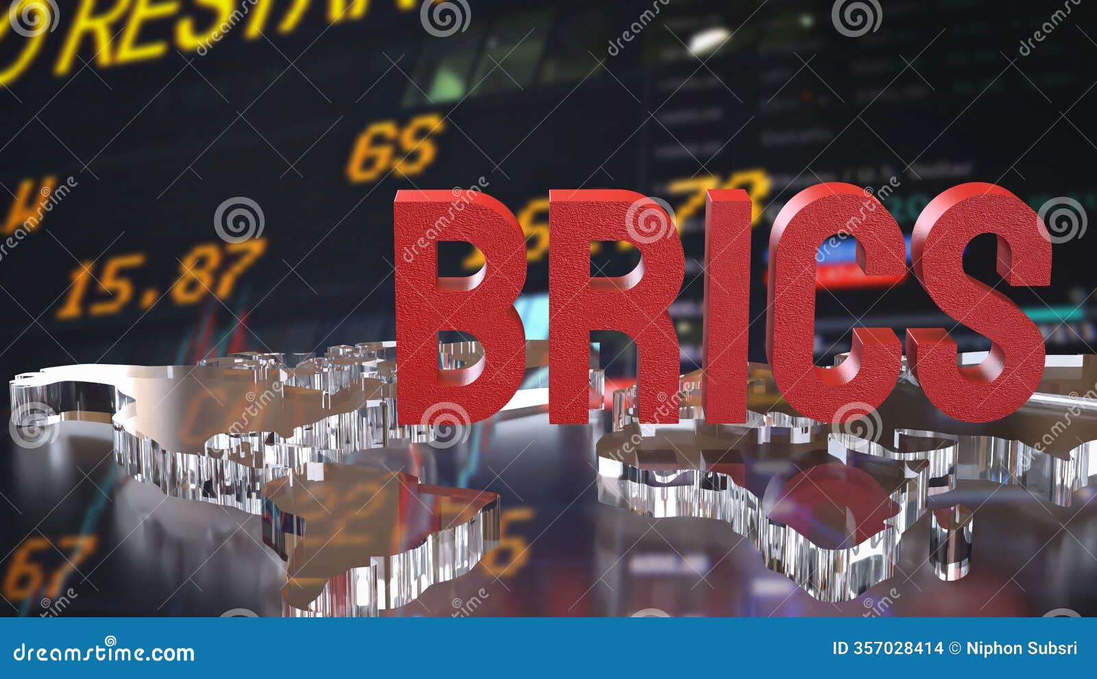 BRICS World Map With A Pixel Diamond Texture. Vector Illustration ...