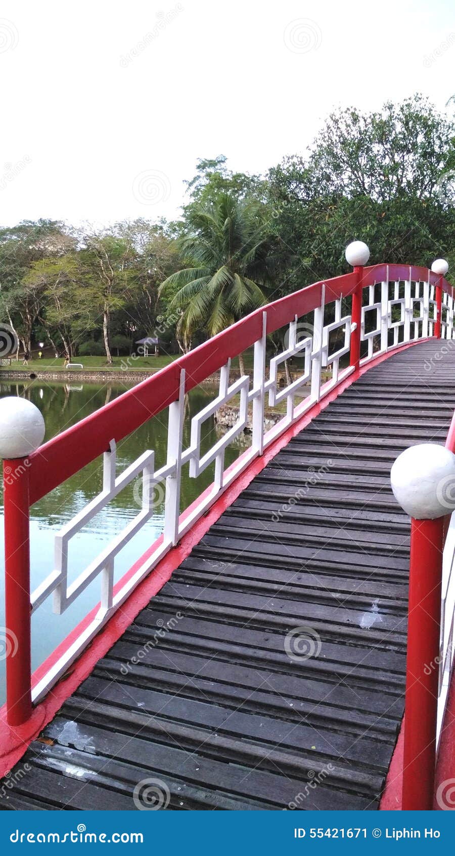 Red Bridge stock image. Image of good, healthy, kuching - 55421671