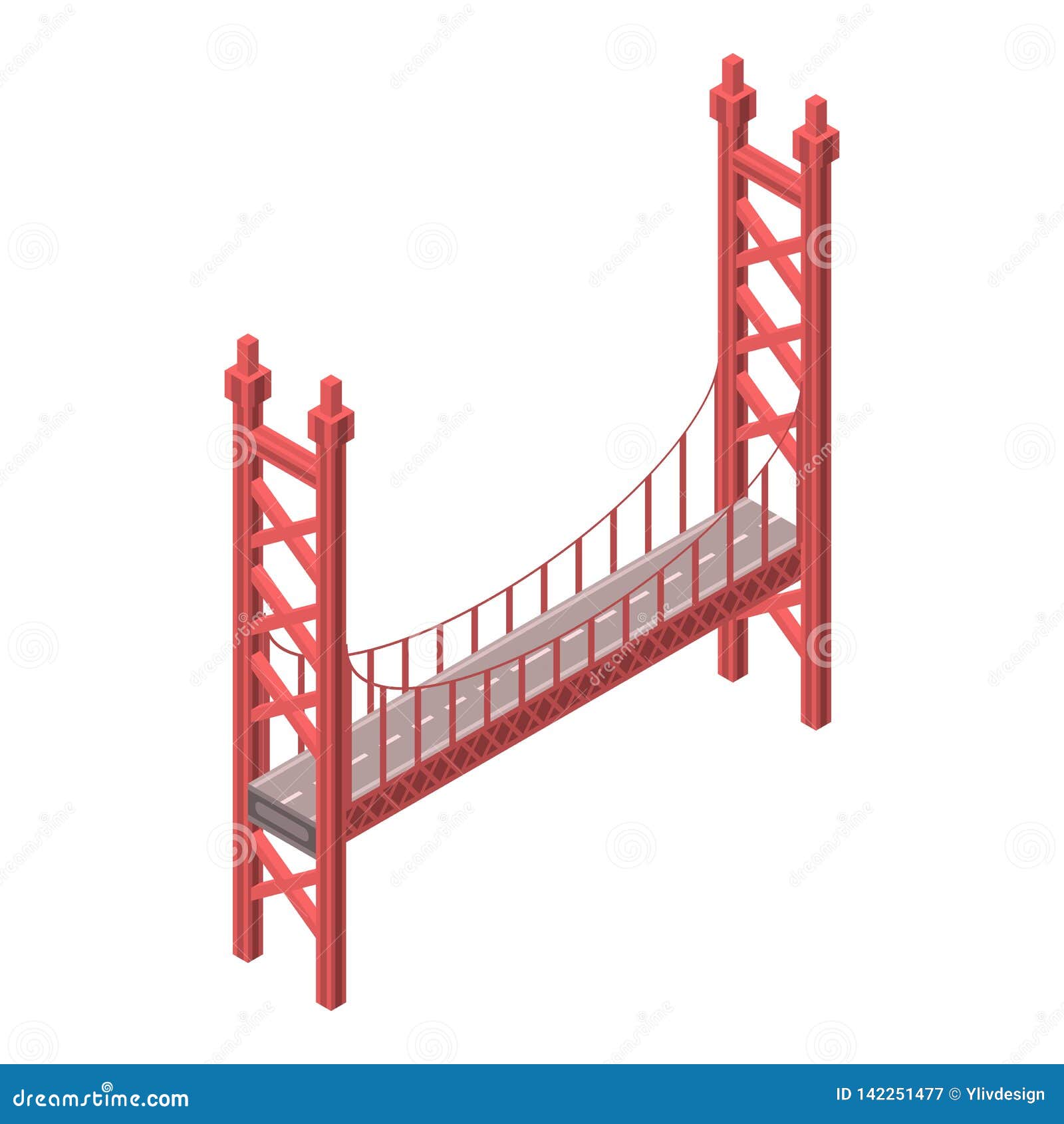 Red Bridge Icon, Isometric Style Stock Vector - Illustration of ... Red Bridge Icon, Isometric Style Stock Vector - Illustration of ...