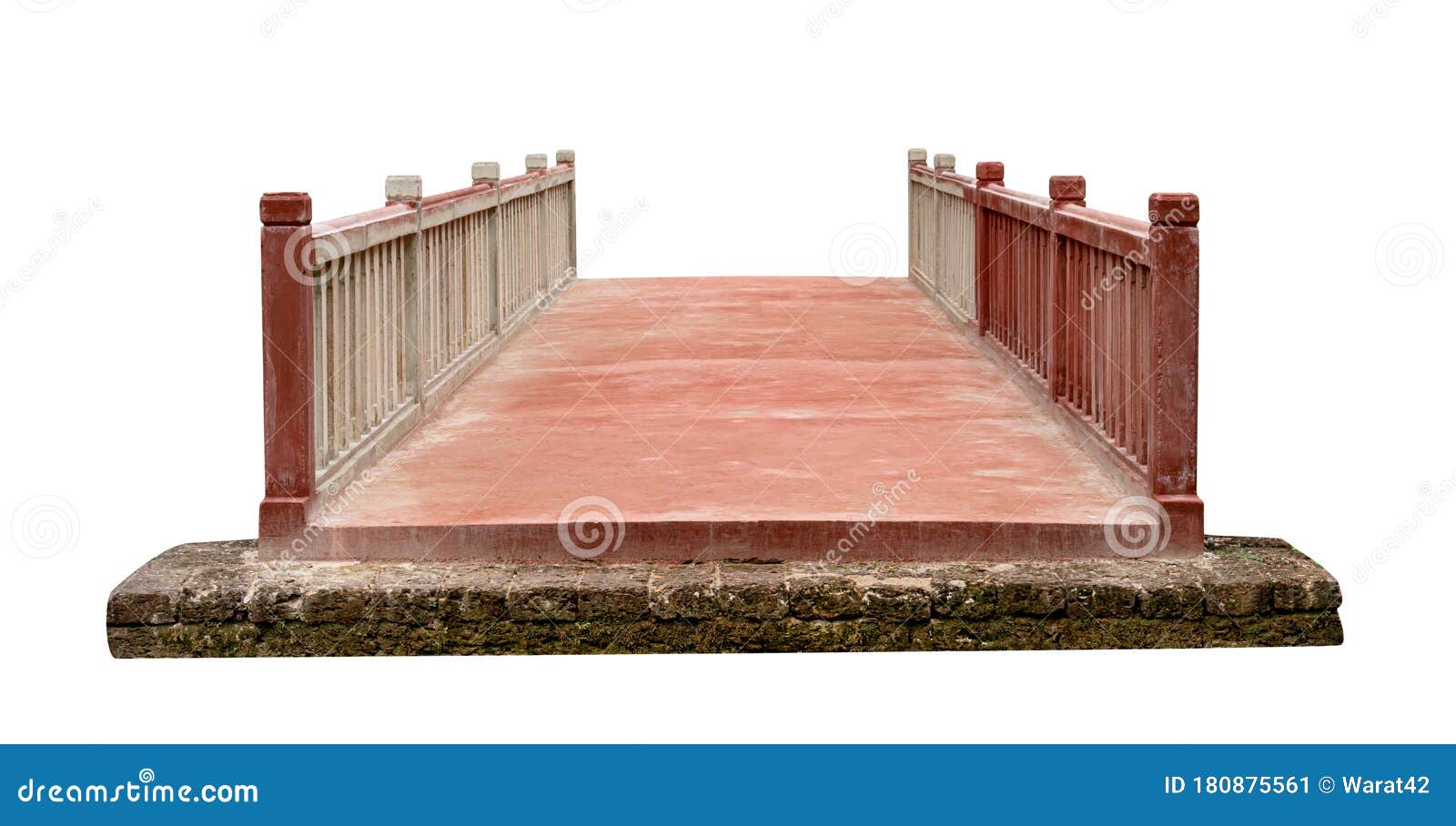 Red Bridge Isolated on White Background ,include Clipping Path Stock ...