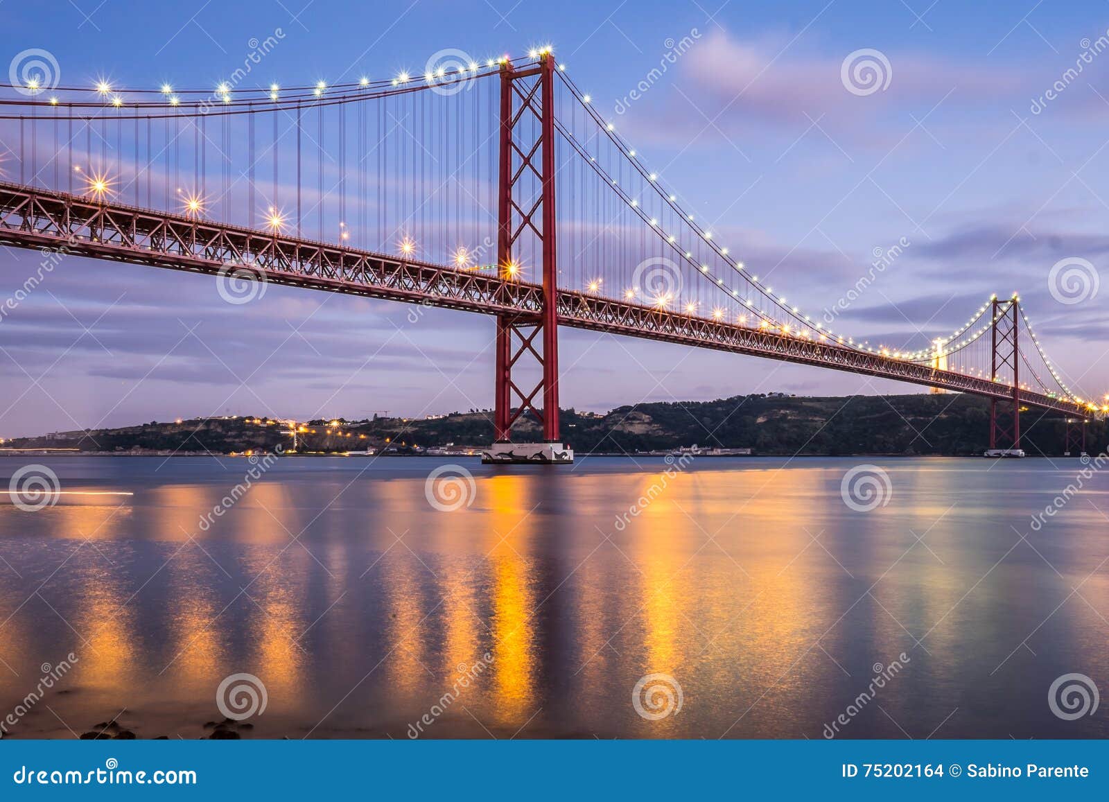Red bridge Lisbon stock photo. Image of landmark, culture - 75202164