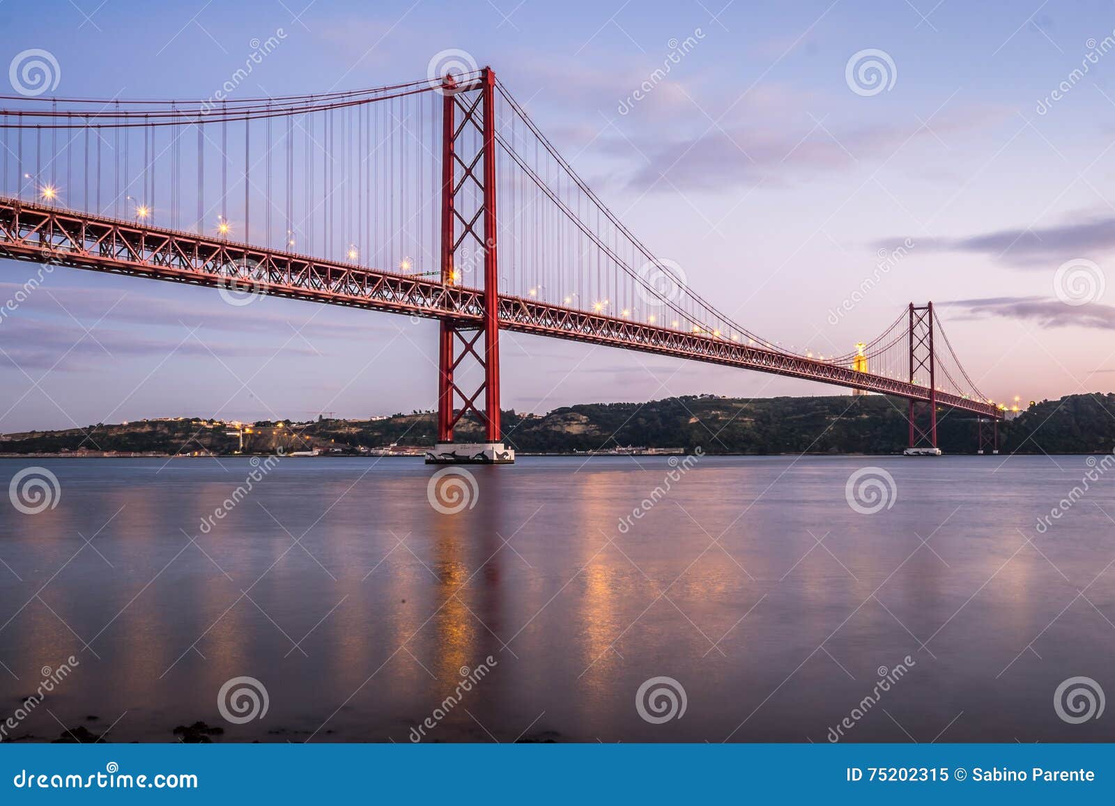 Red bridge Lisbon stock image. Image of destination, europe - 75202315